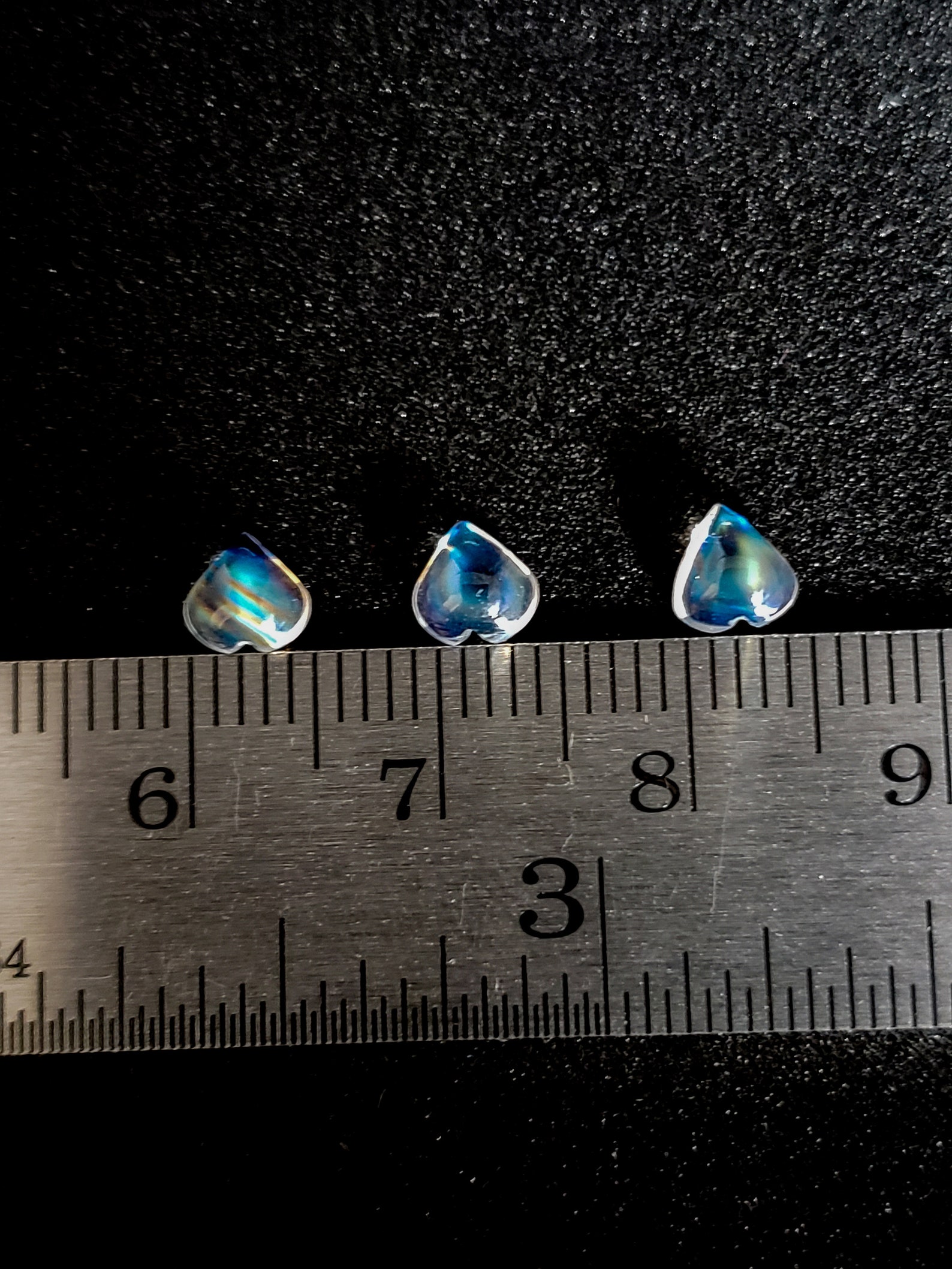 5x5/6x6 Rainbow Heart-shaped Cabochonnatural Blue - Etsy