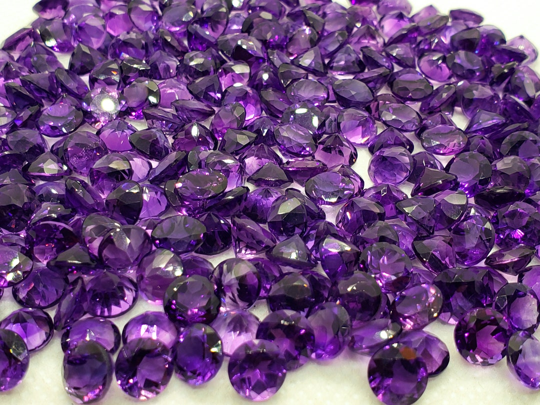 Natural Amethyst 2.5/3/3.5/4/4.5/5/6/7/8/9/10/11/12/13/14/15mm Round ...