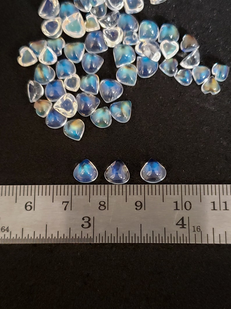 5x5/6x6 Rainbow Heart-shaped Cabochonnatural Blue - Etsy