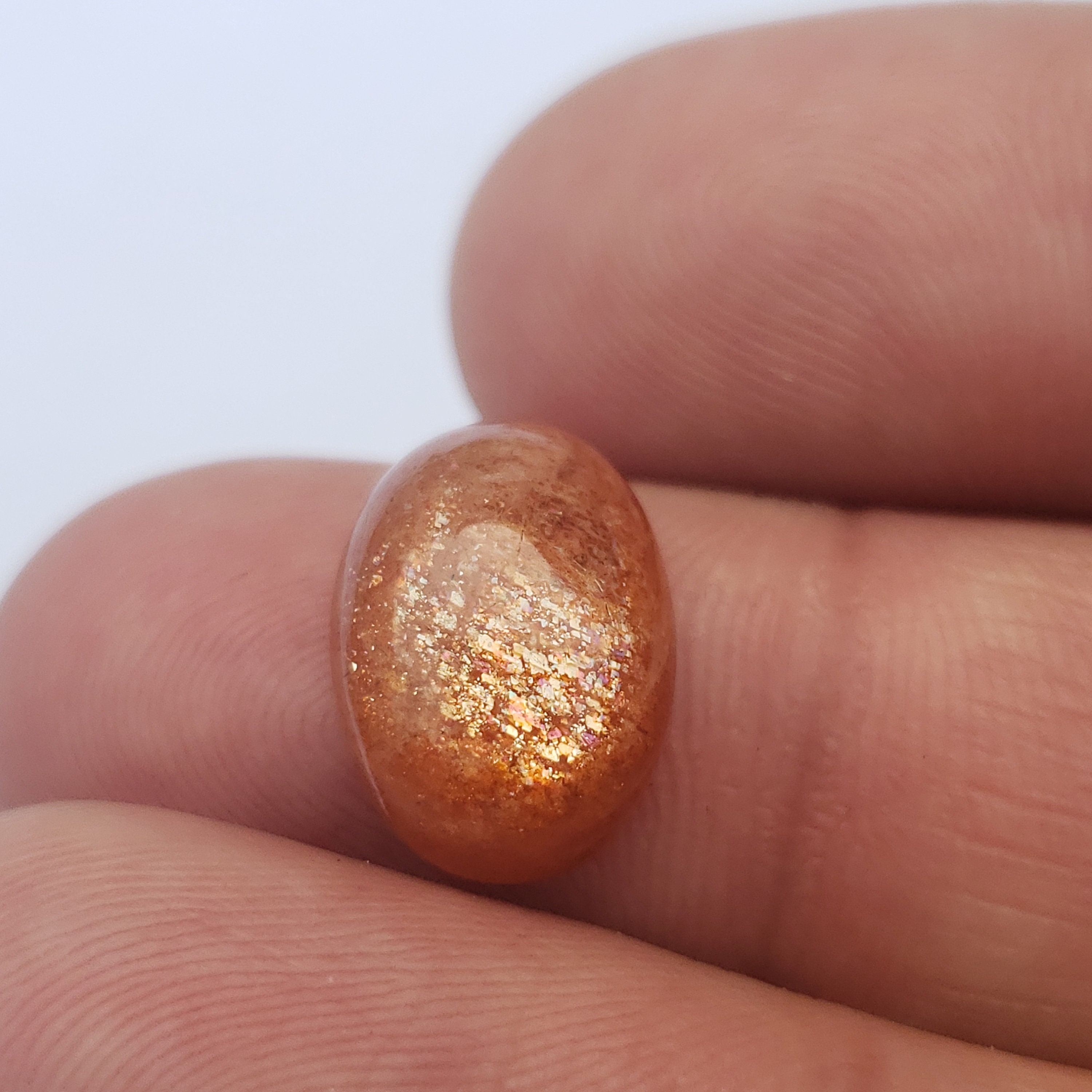 Natural Sunstone 14.1x10 mm Oval shaped cabochon gemstone | Etsy