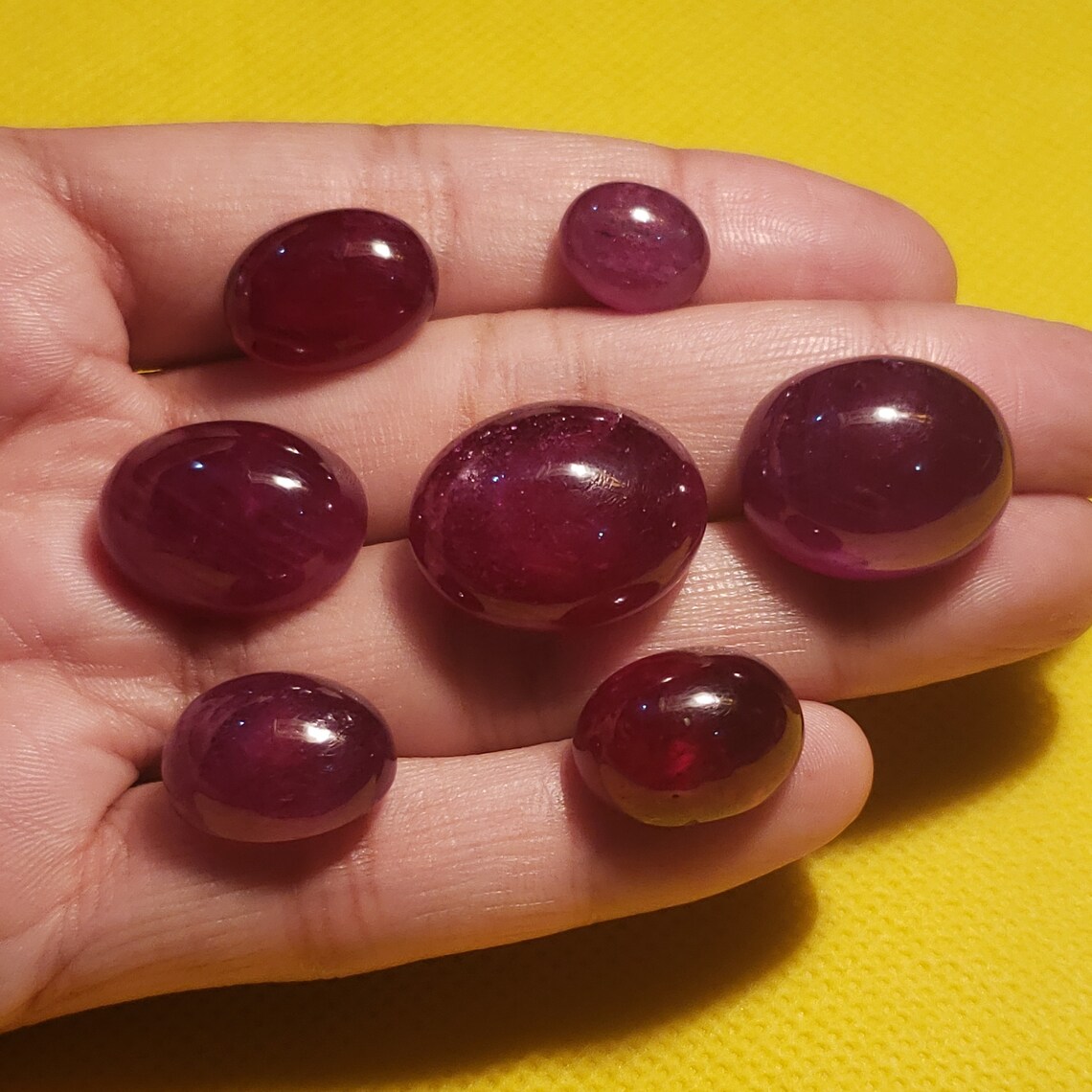 Glass Fill Ruby 11.2x9 to 21x18 Mm Approx Oval Shaped Cabochon | Etsy