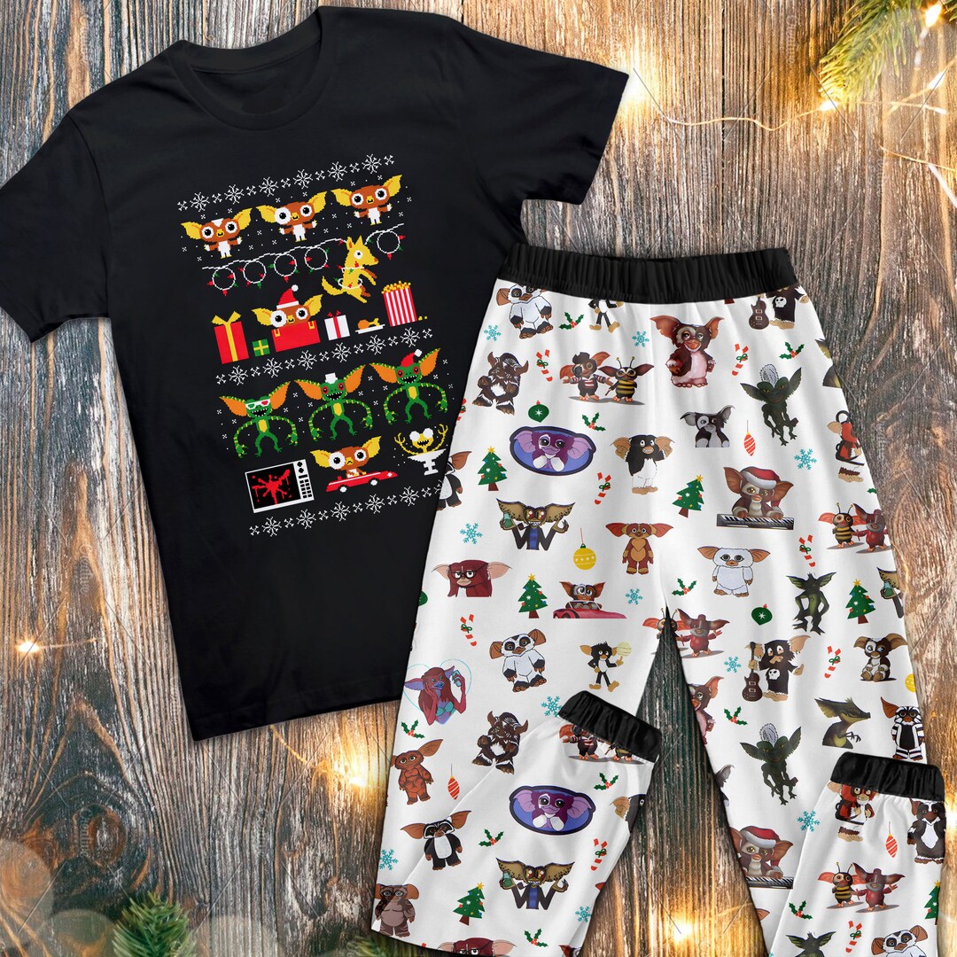 Gremlins Christmas Pajamas Set Gizmo Gremlins Christmas - Etsy