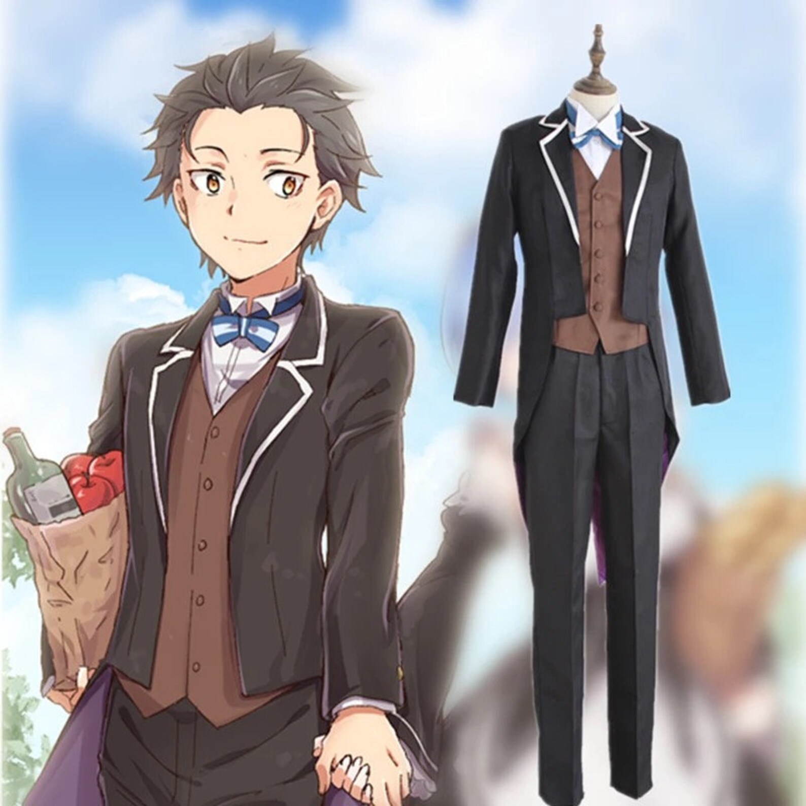 Subaru Cosplay Costume Tailcoat Subaru Natsuki Full set Suit | Etsy