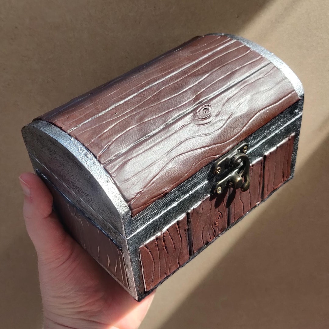 Treasure Chest Dice Box Trinket Jewellery Jewelry Box Sculpted Unique ...