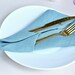 Light Turquoise Linen Napkins, Natural Linen Napkin Set, Wedding ...