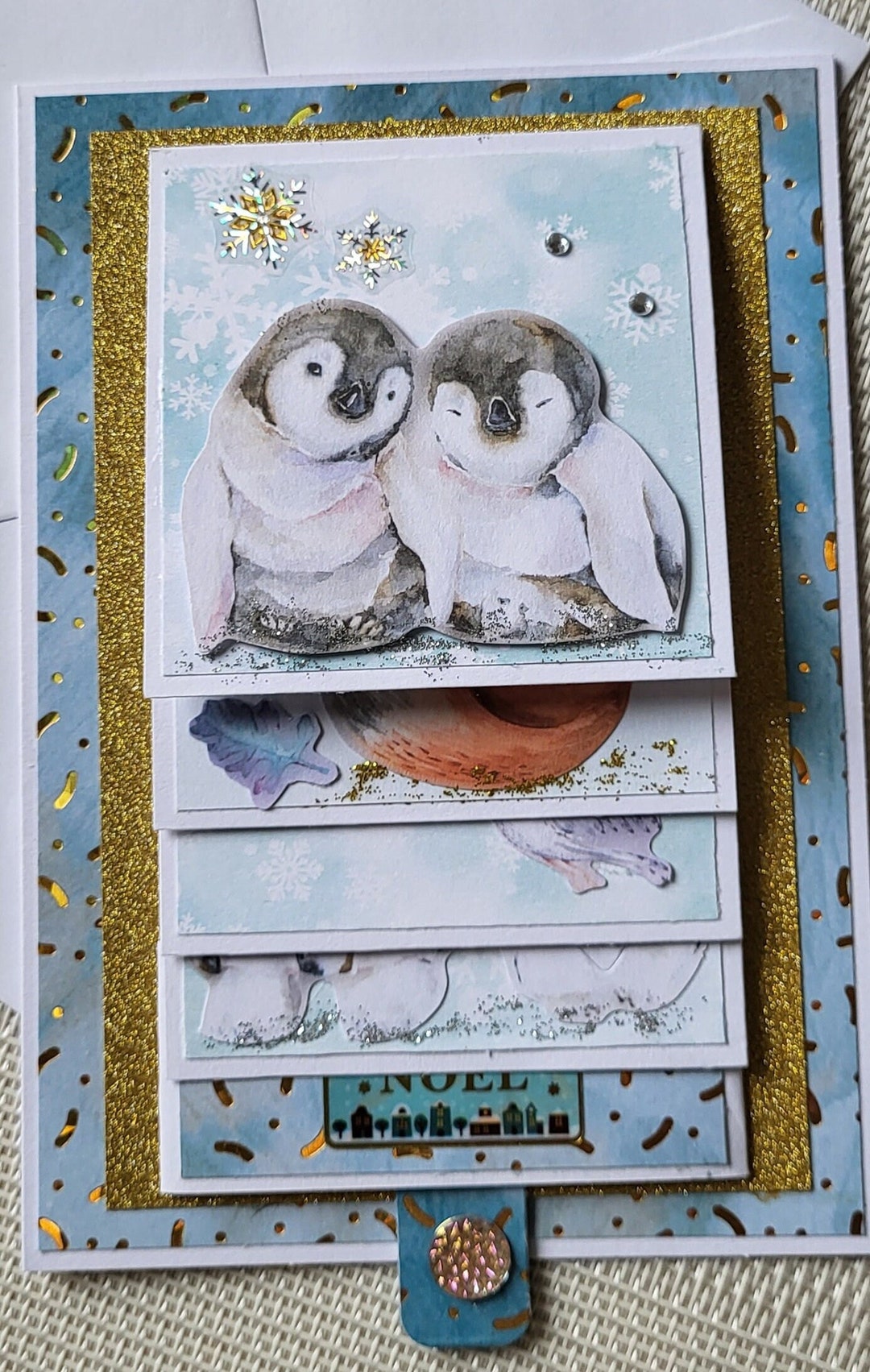 Magic Waterfall Christmas Card - Etsy