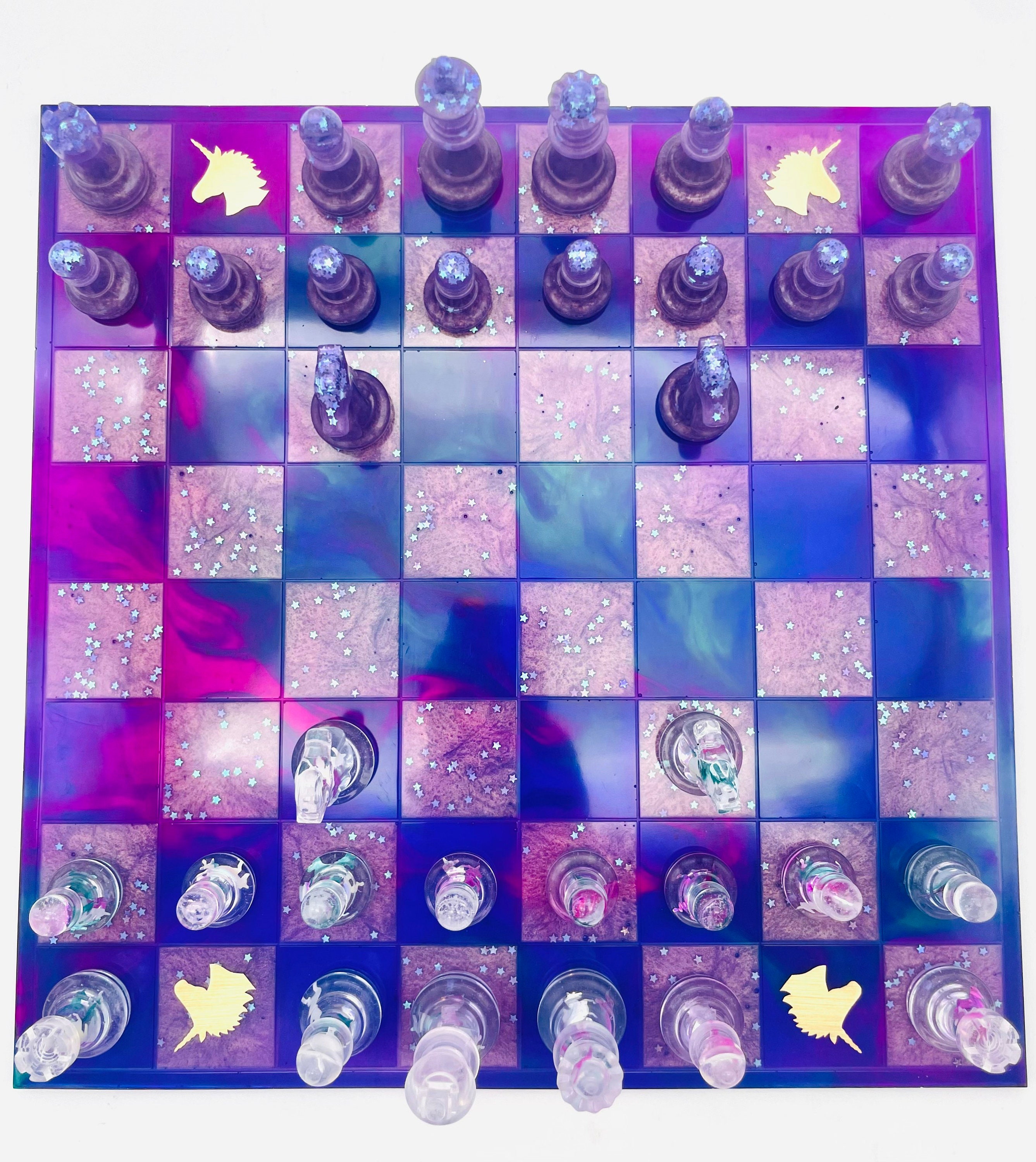 Unicorn Chess Set 12.5 Board - Etsy