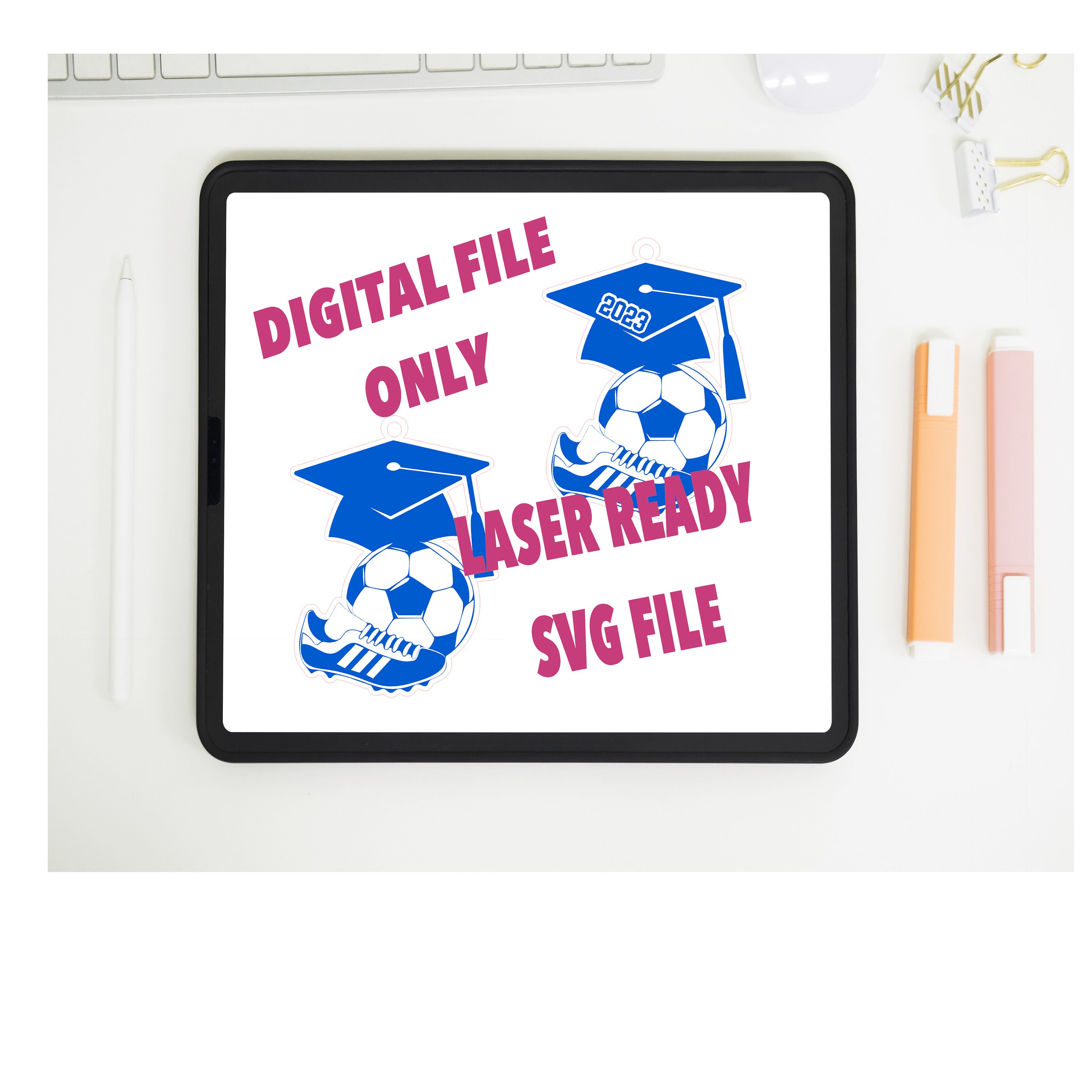 Graduation Cap Soccer Digital File - Etsy