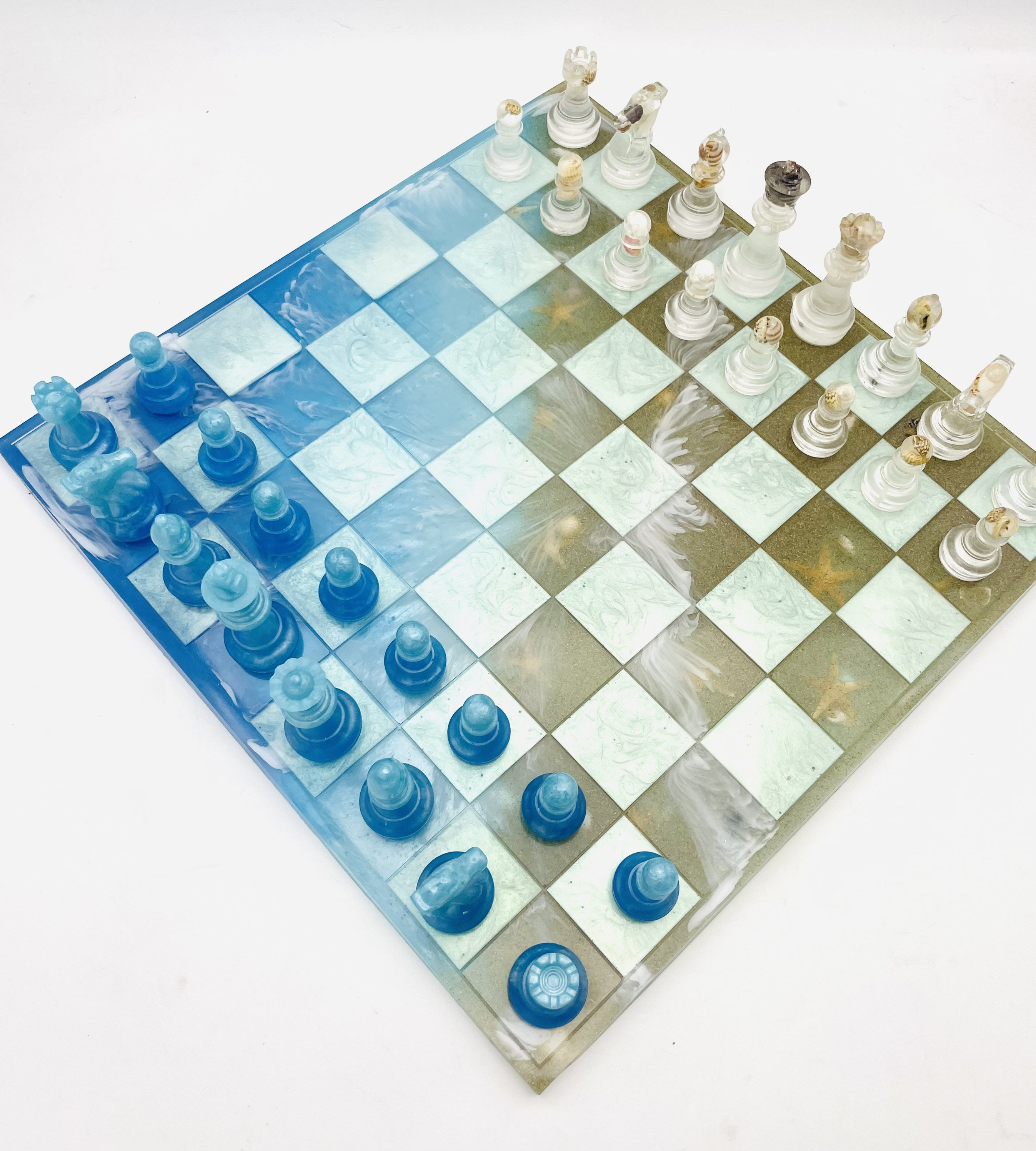 Ocean Chess Set With 12.5" Board - Etsy