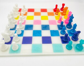Rainbow Color Chess - Etsy