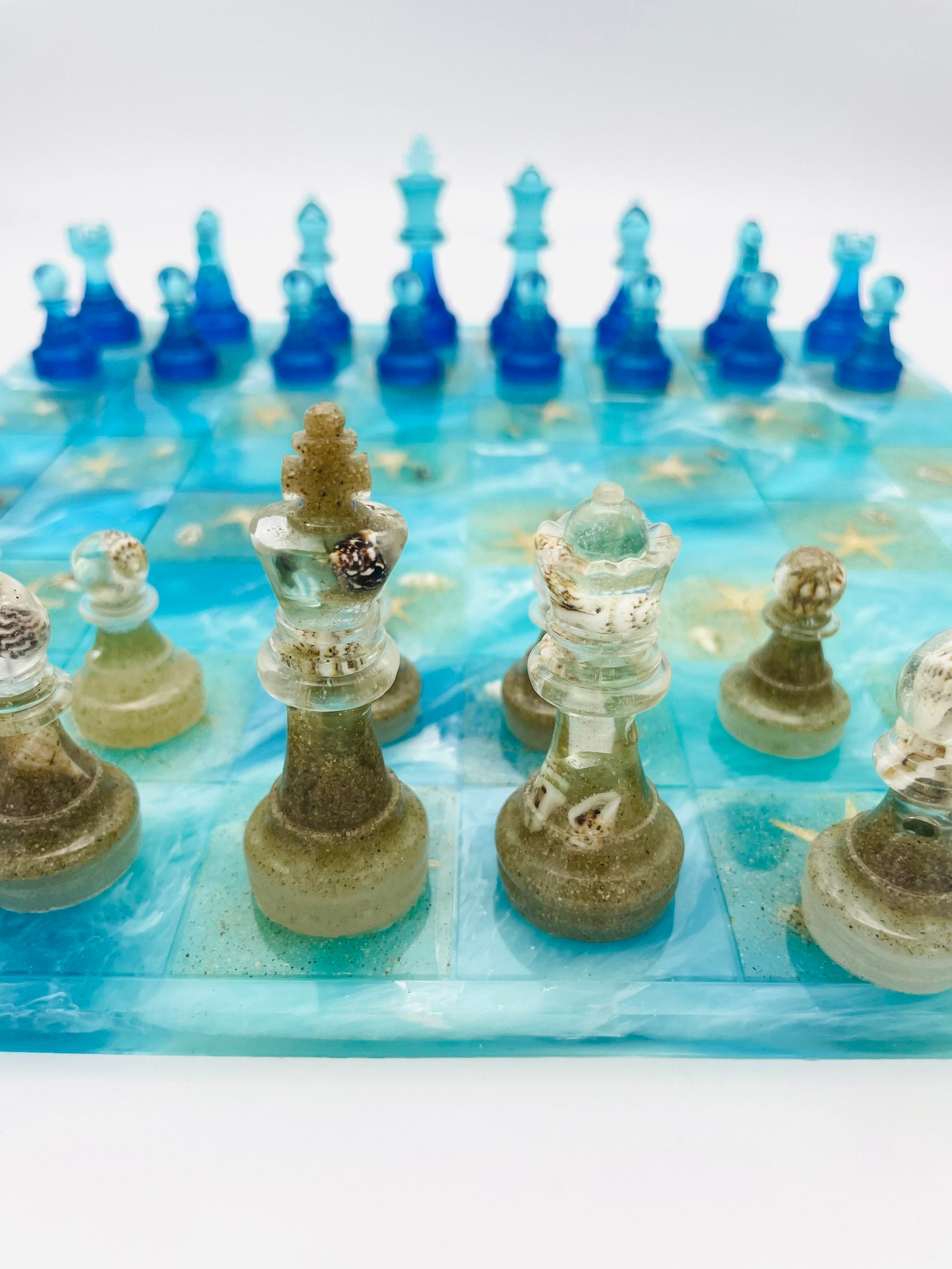 Ocean Themed Resin Chess Set - Etsy
