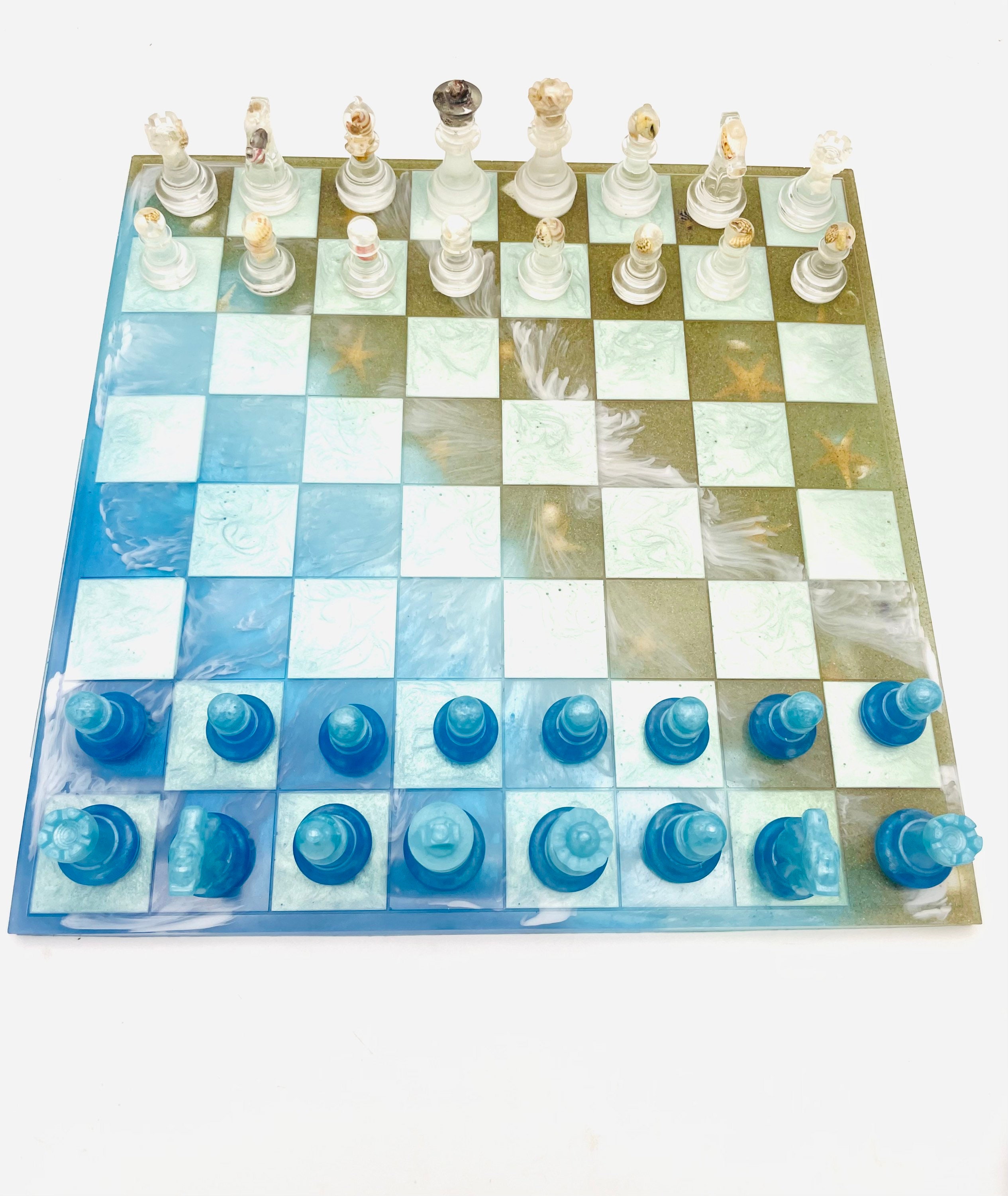 Ready to Ship Ocean Chess Set With 12.5" Board - Etsy