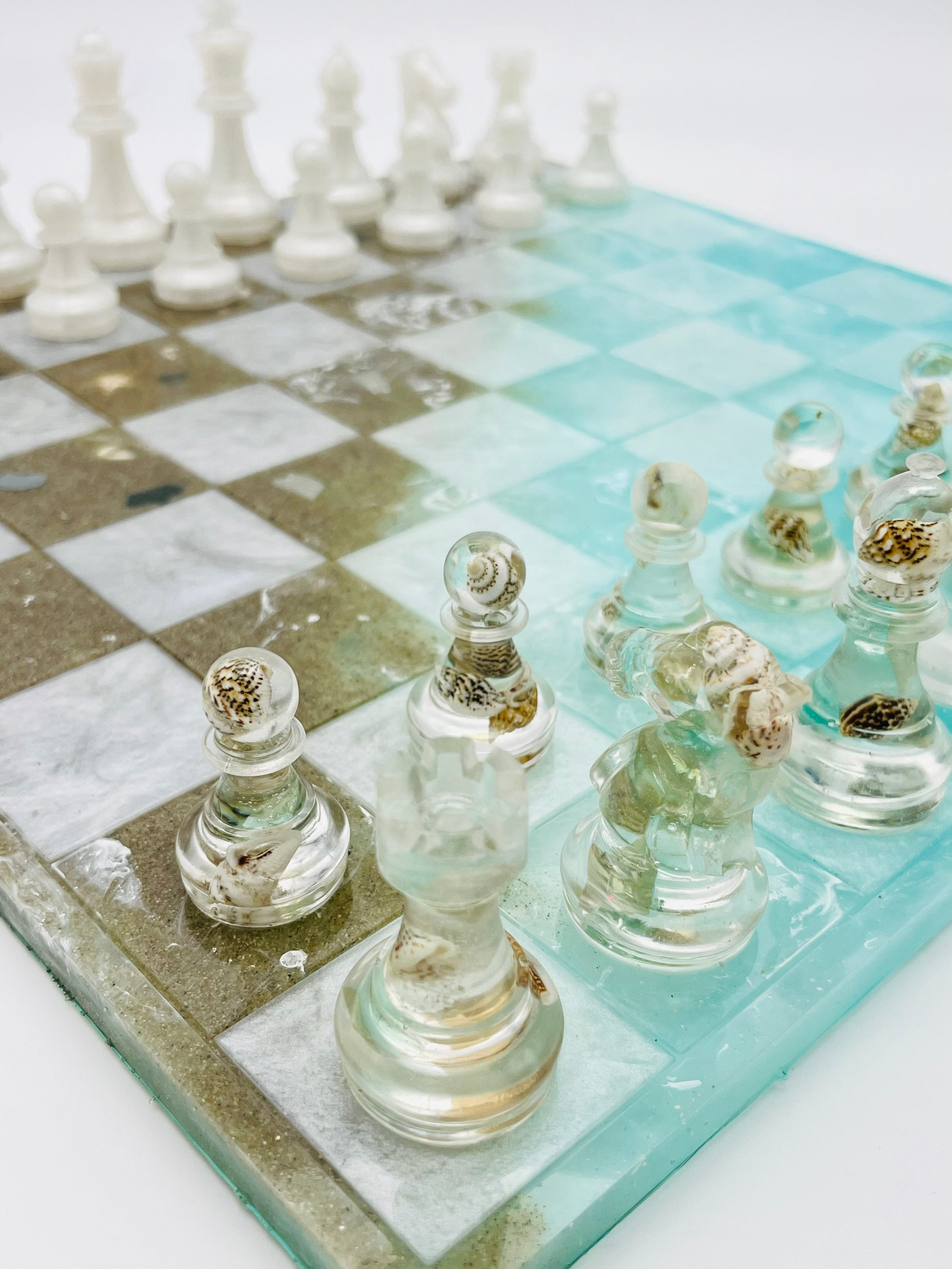 Ocean Themed Resin Chess Set - Etsy