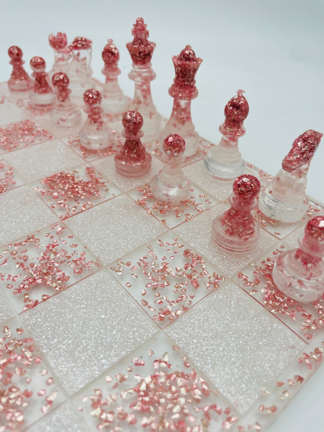 Diamonds and Pearls Chess Set- Full Size 12.5" Board - Etsy