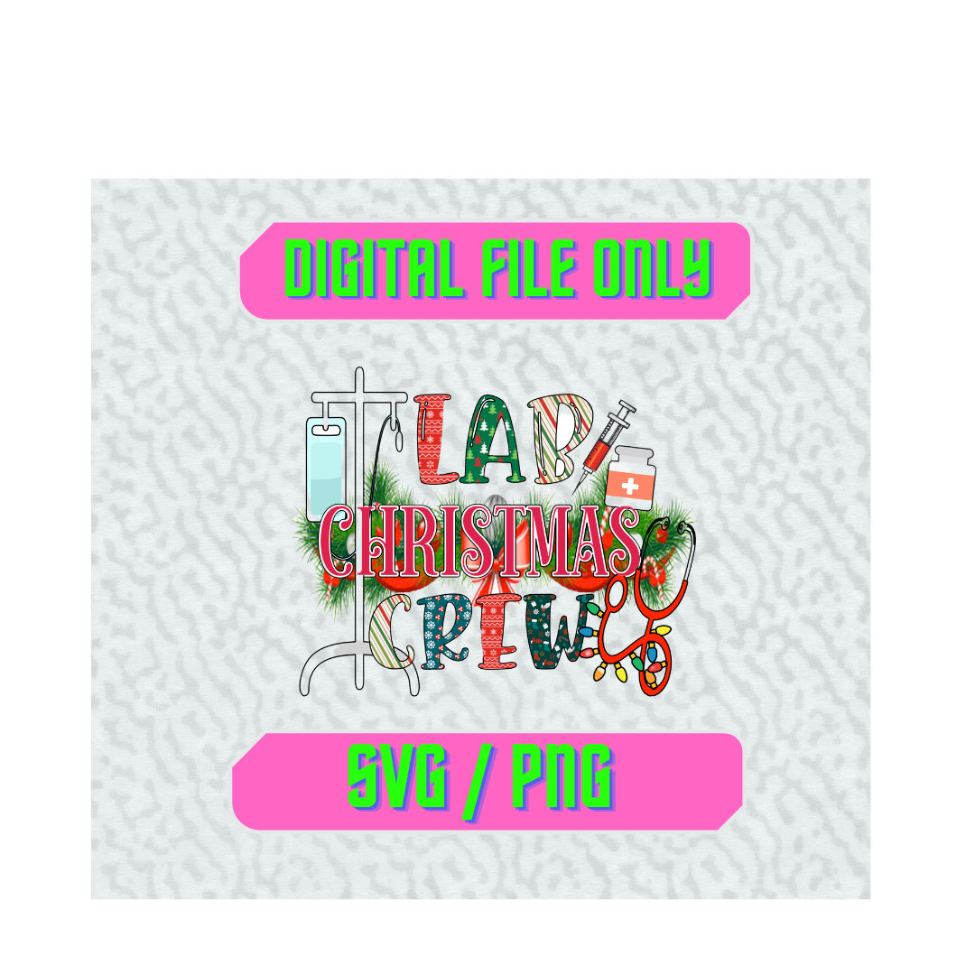 Lab Christmas Crew PNG & SVG - Etsy