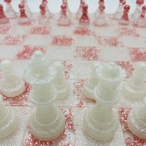Diamonds and Pearls Chess Set- Full Size 12.5" Board - Etsy