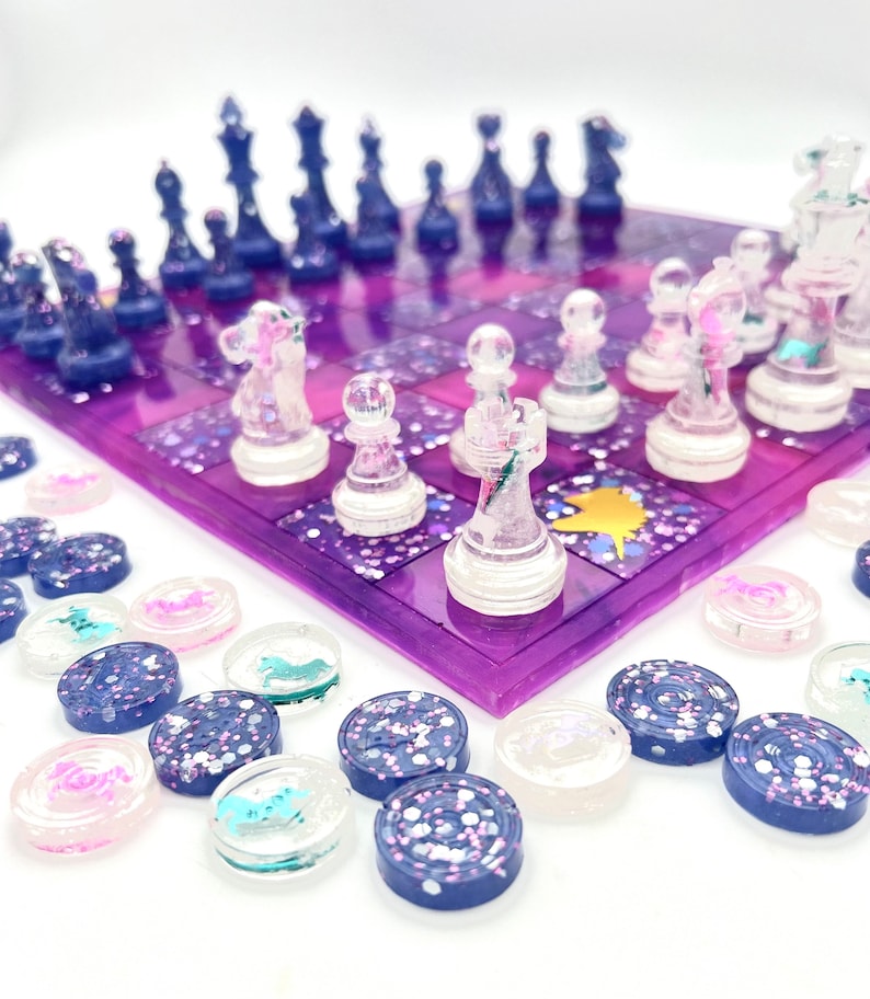 Unicorn Chess Set 12.5 Board - Etsy