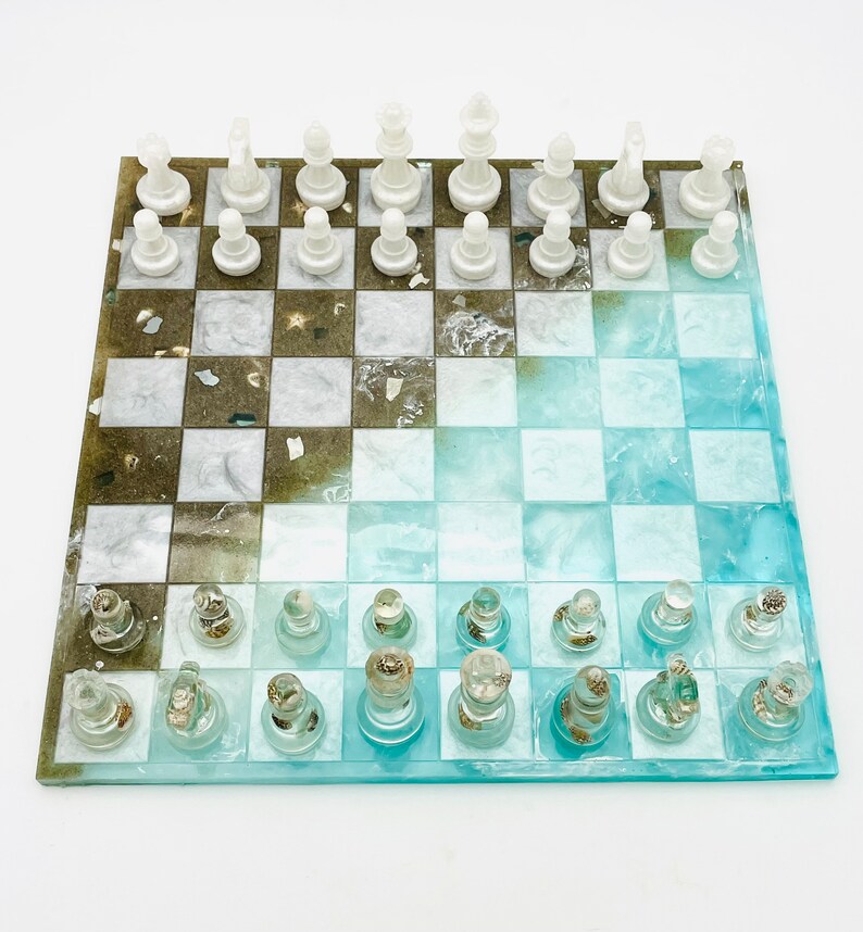 Ocean Themed Resin Chess Set - Etsy
