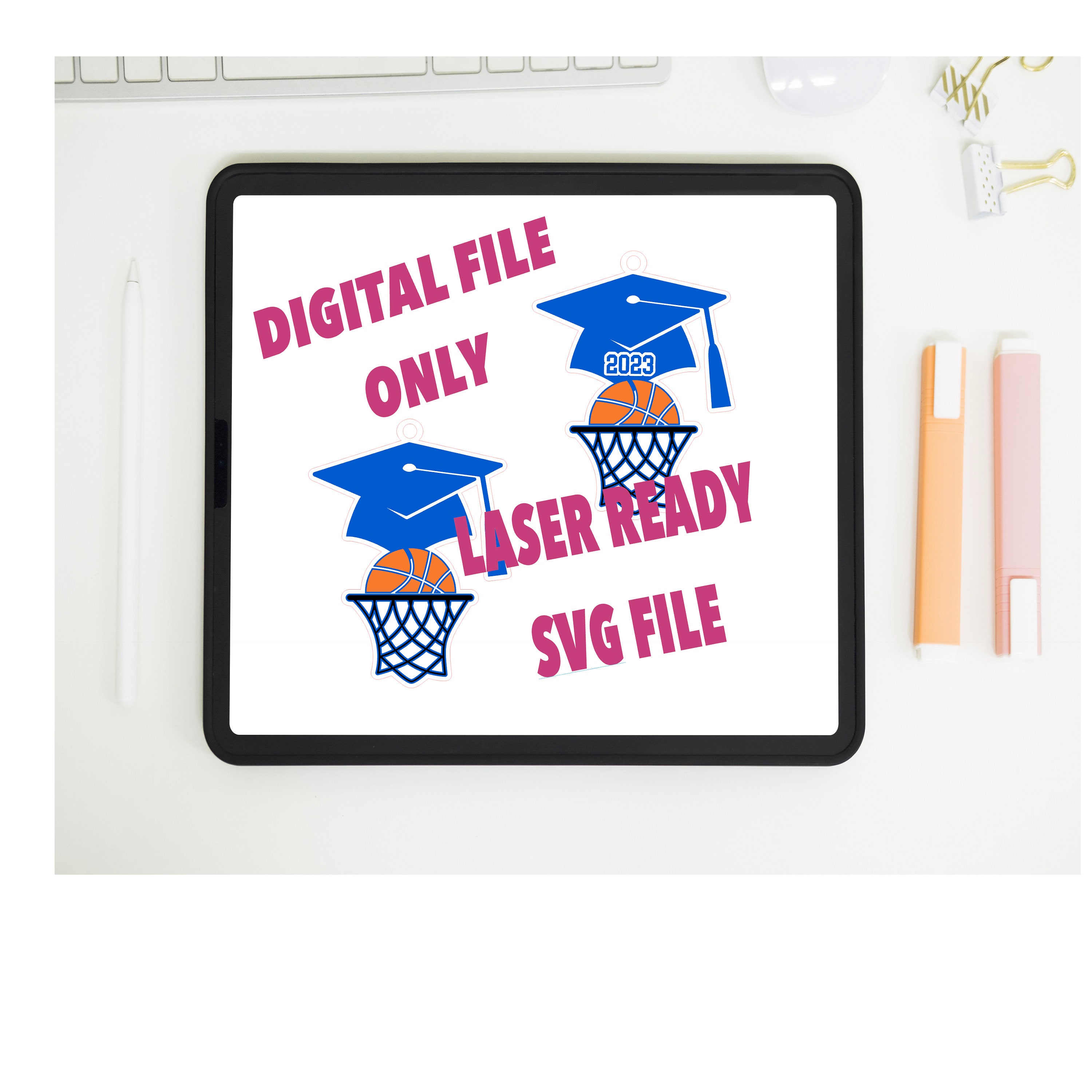 Graduation Cap Basketball Digital File - Etsy