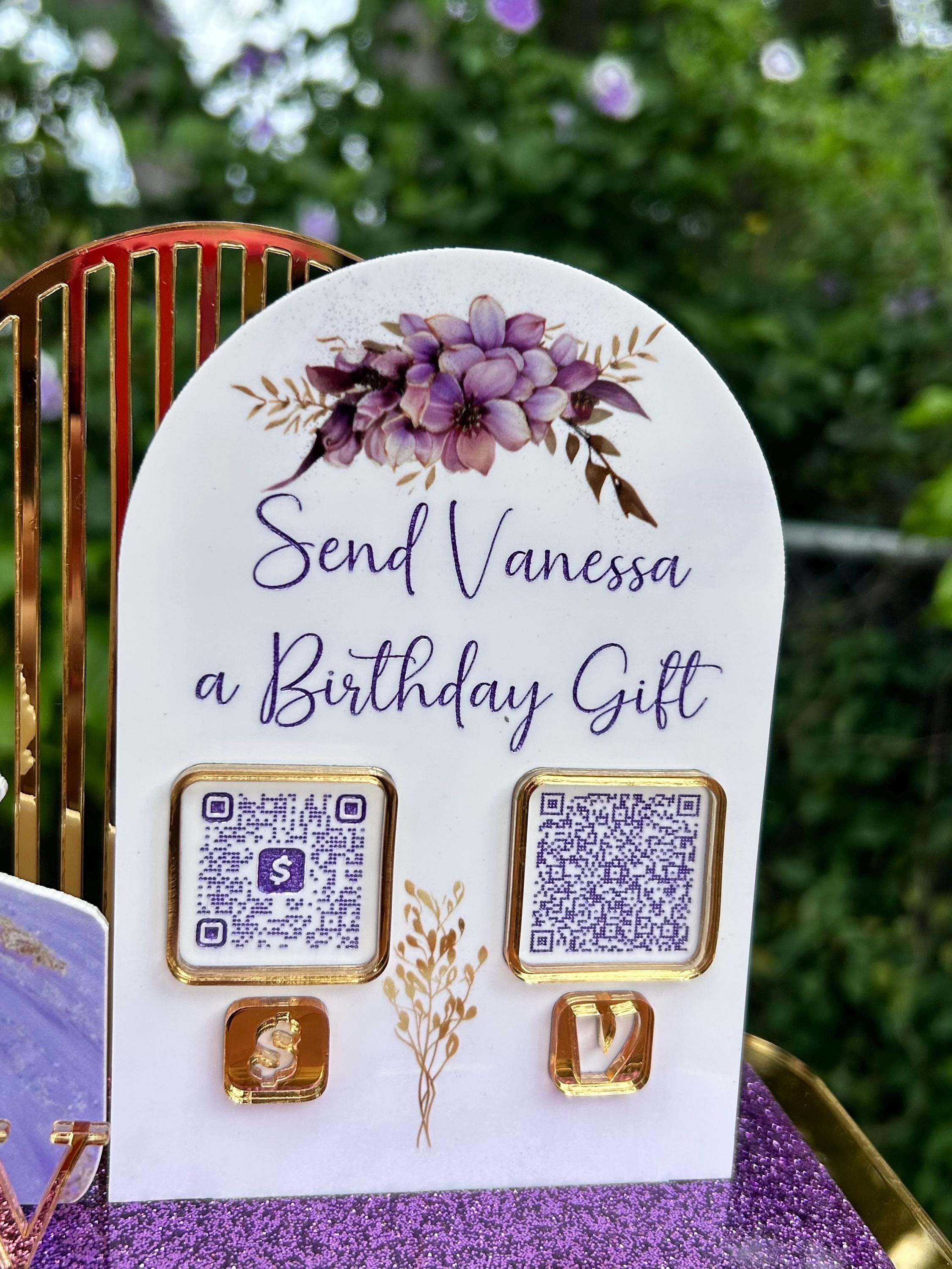 Custom Quinceanera Media Sign: Picture & QR Scan Codes - Etsy