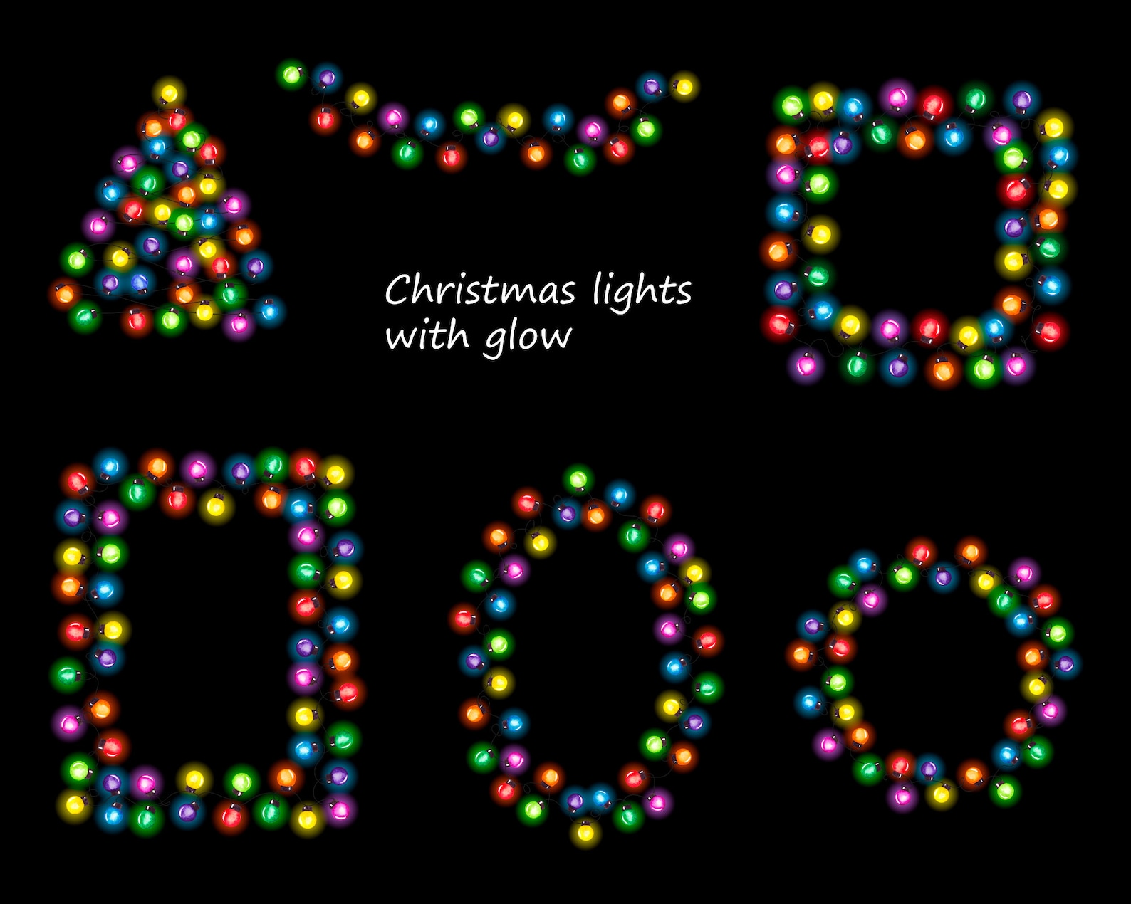 Christmas Lights Clipart, Christmas Lights Clip Art, String of ...