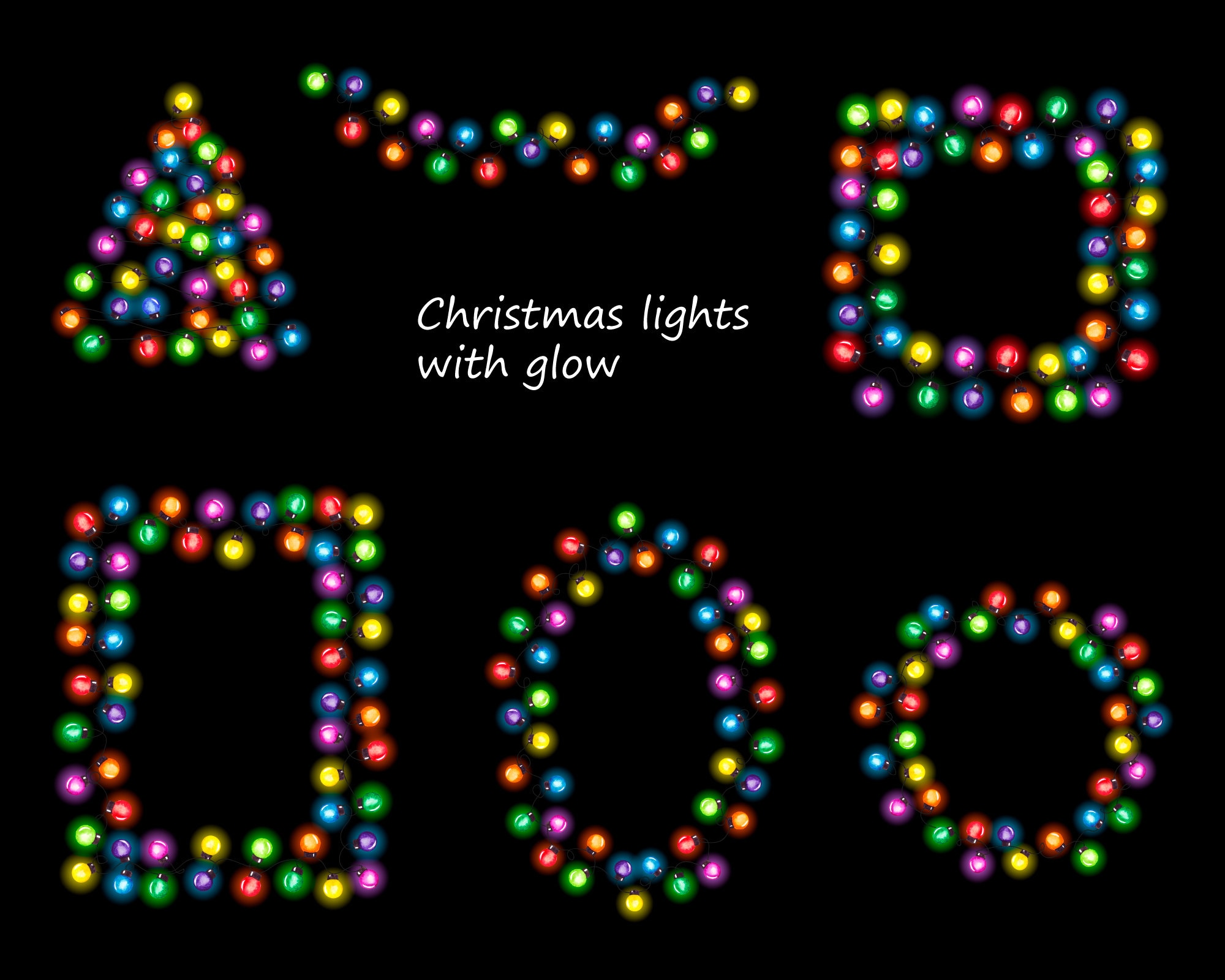 Christmas Lights Clipart, Christmas Lights Clip Art, String of ...