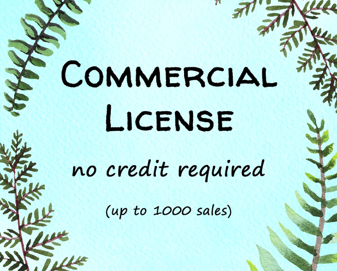 Commercial License Add-on - License to Use ONE Clipart Set in Items for ...