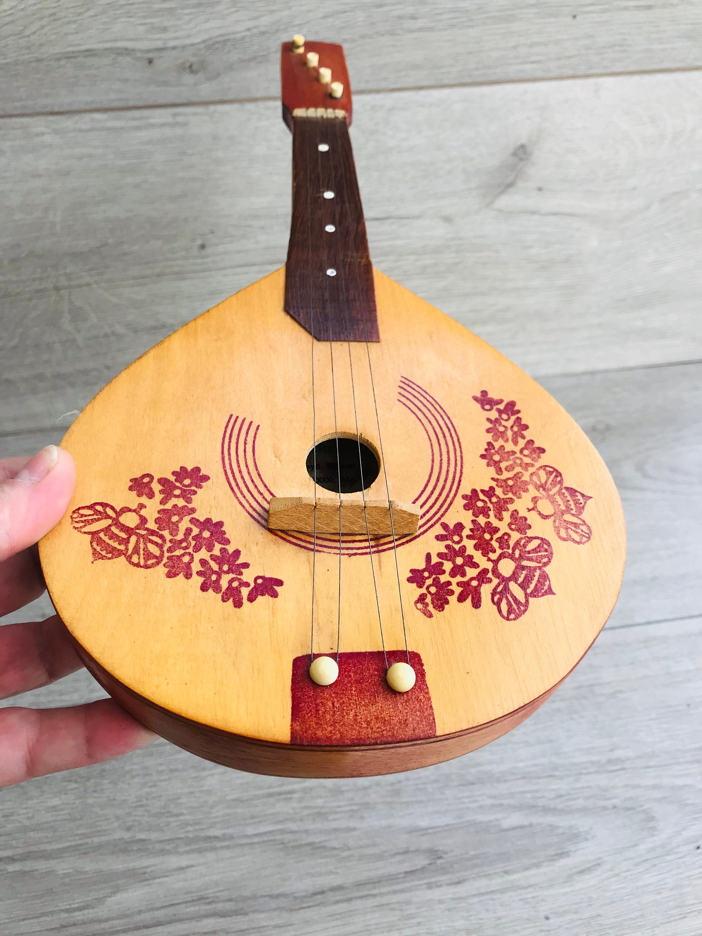 Vintage Children's Toy Mandolin Wooden Toy Stringed - Etsy