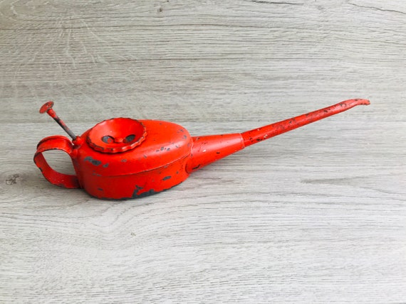 Old Rustic Oil Can Container Vintage Oiler Machine Oil | Etsy