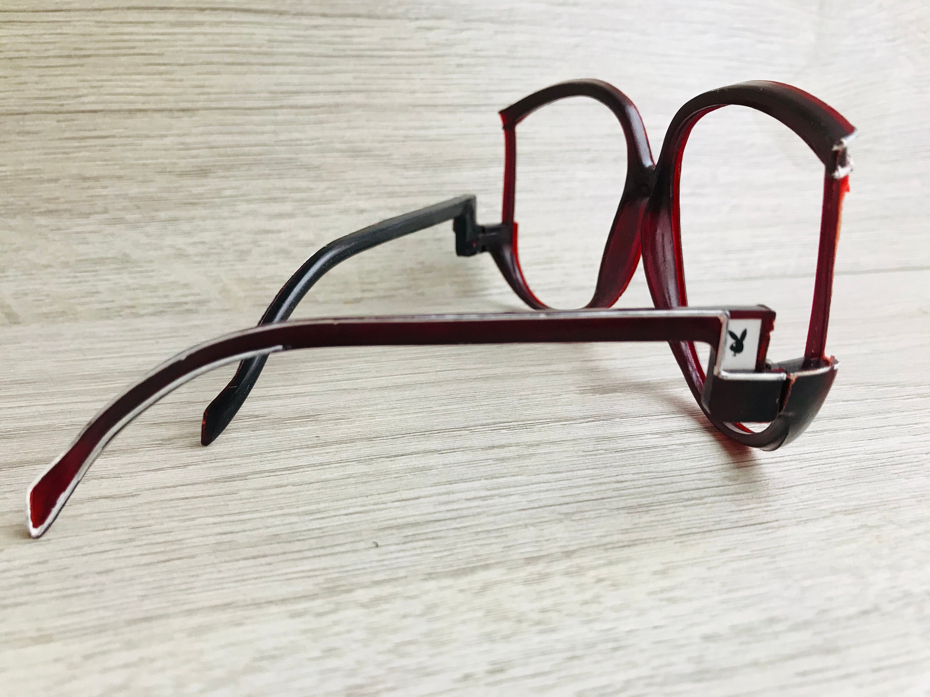 Vintage Plastic Dark Red Spectacle Frame Colorful Glasses | Etsy