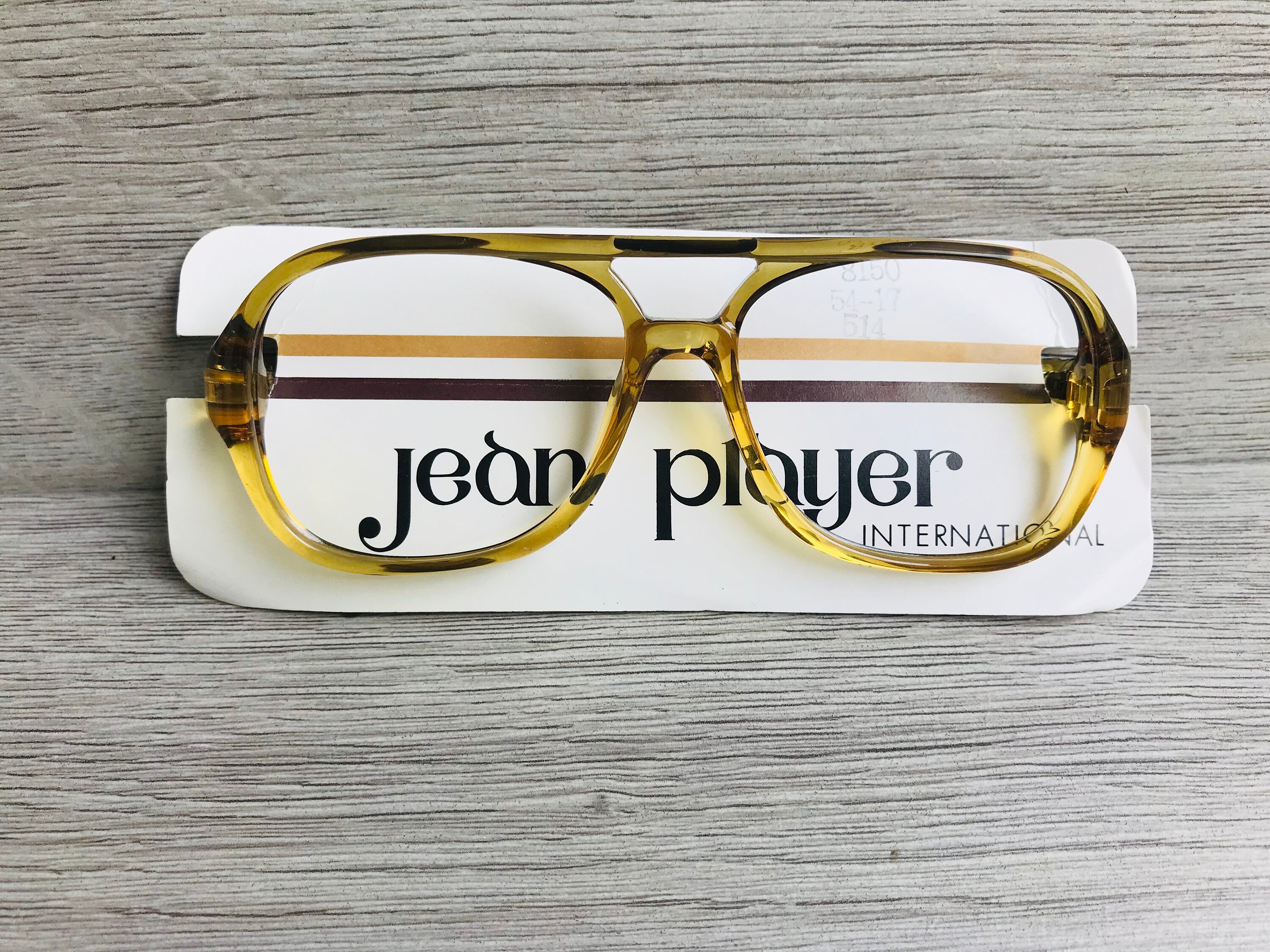Plastic Yellow Brown Spectacle Frame Jean Player Colorful Glasses ...