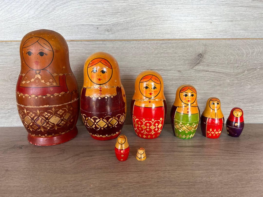 Nesting Doll Russian Matryoshka 8 Dolls in 1 Nesting Dolls Handmade ...