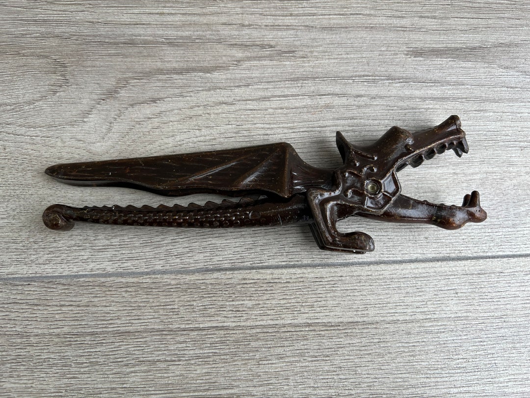 Vintage Dragon Nut Cracker Soviet Metal Nutcracker Dragon Antique Metal ...