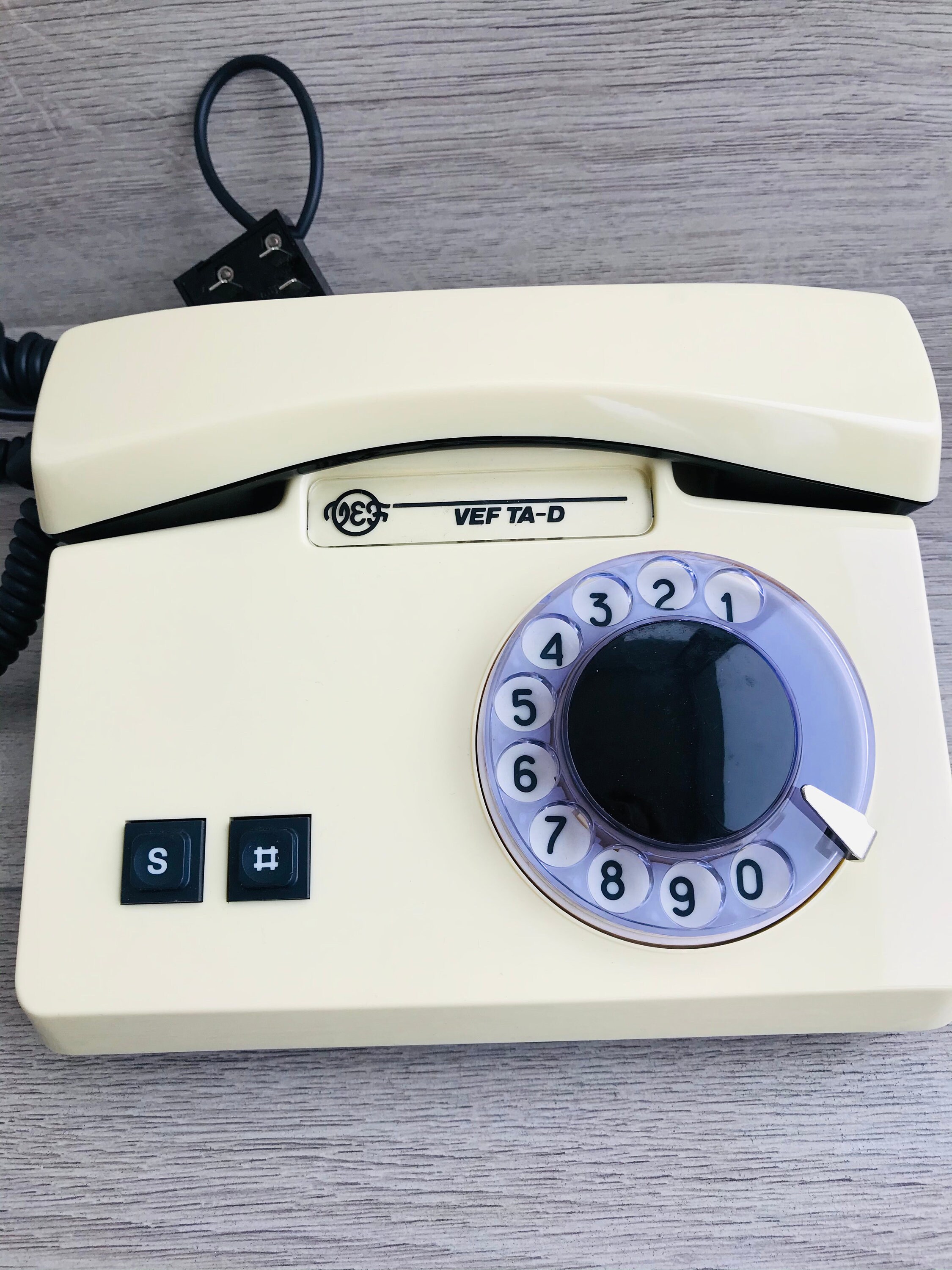 Vintage Beige Rotary Phone Plastic Ivory Soviet Telephone Desk | Etsy