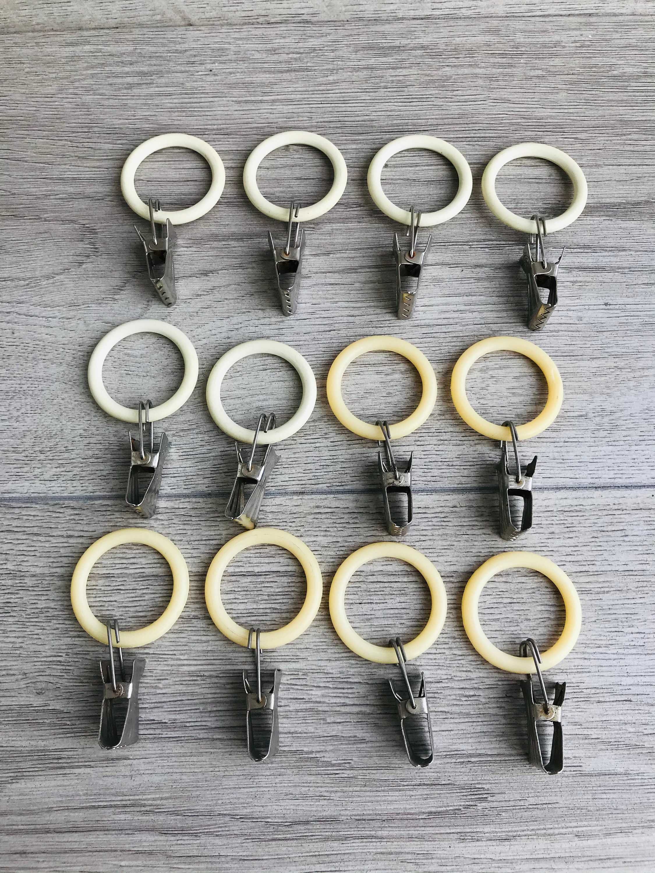 Vintage metal curtain clips rings set Display clips or curtain | Etsy