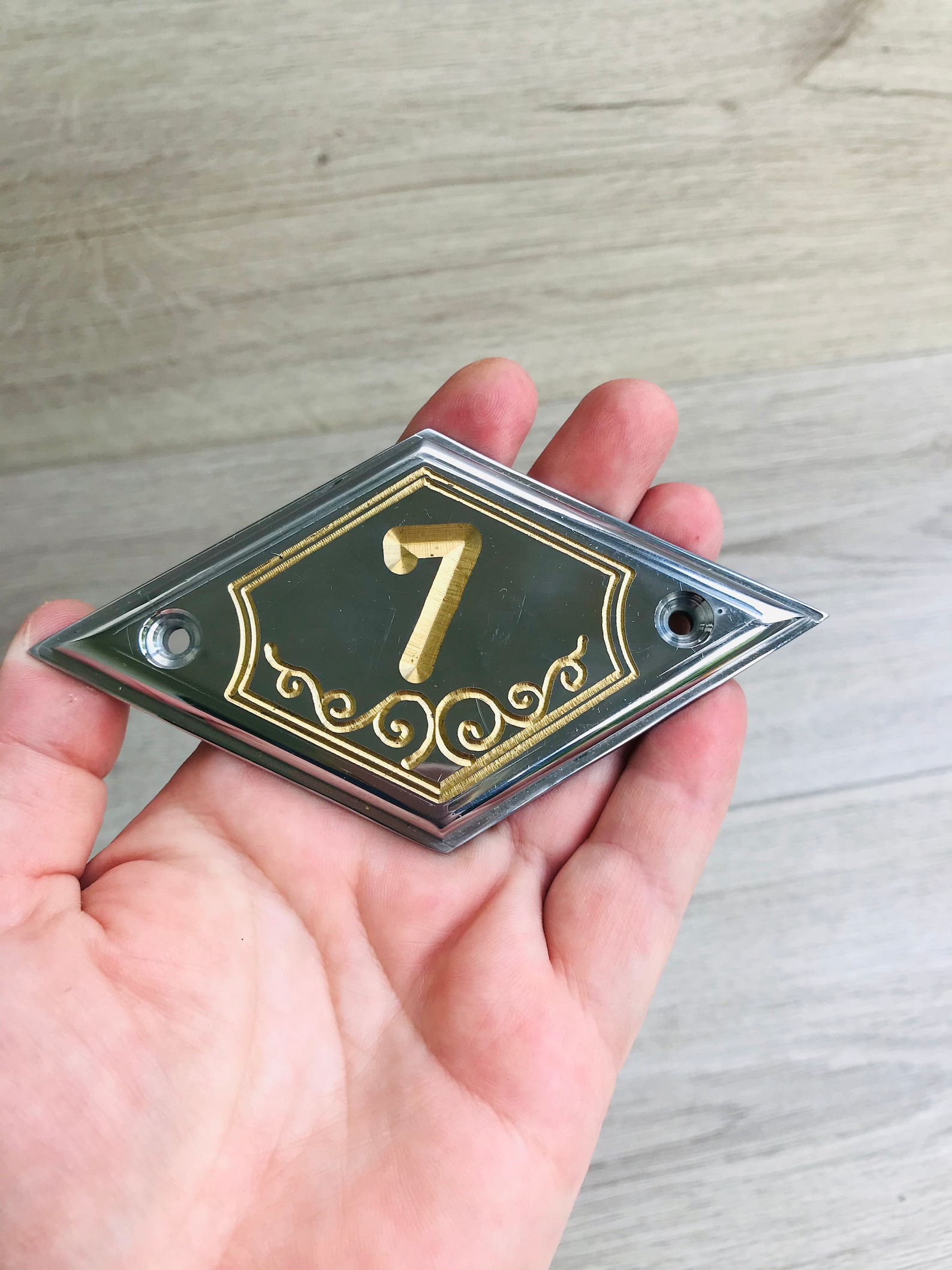 Vintage Metal Apartment Numbers Sign 7 Brass Door Numbers - Etsy