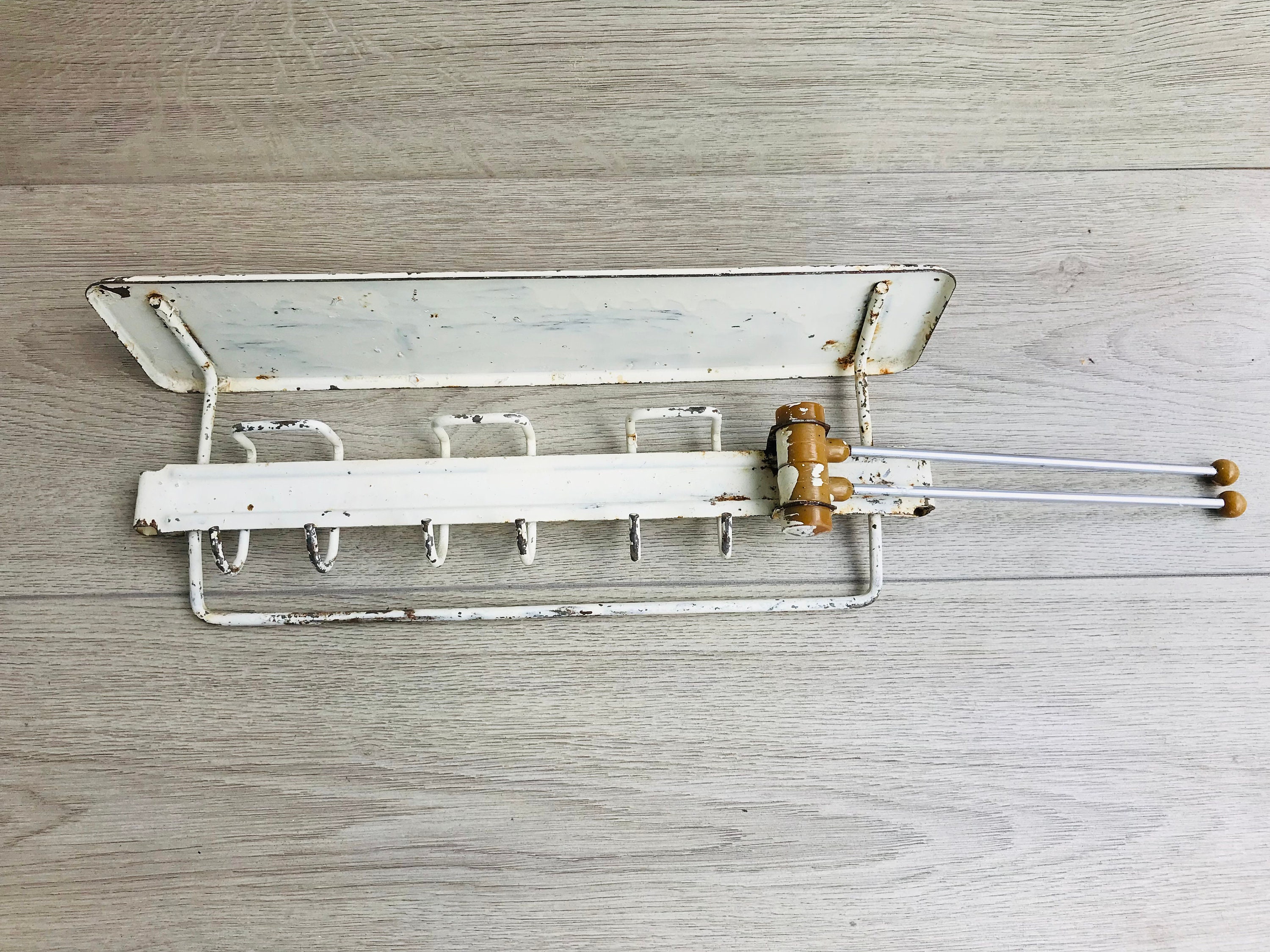 Vintage Metal Shelf Soviet Modern Coat Rack From 1970s - Etsy