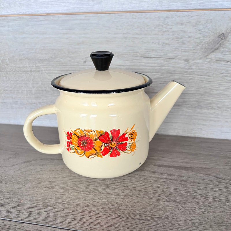Enamel Tea Pot - Etsy
