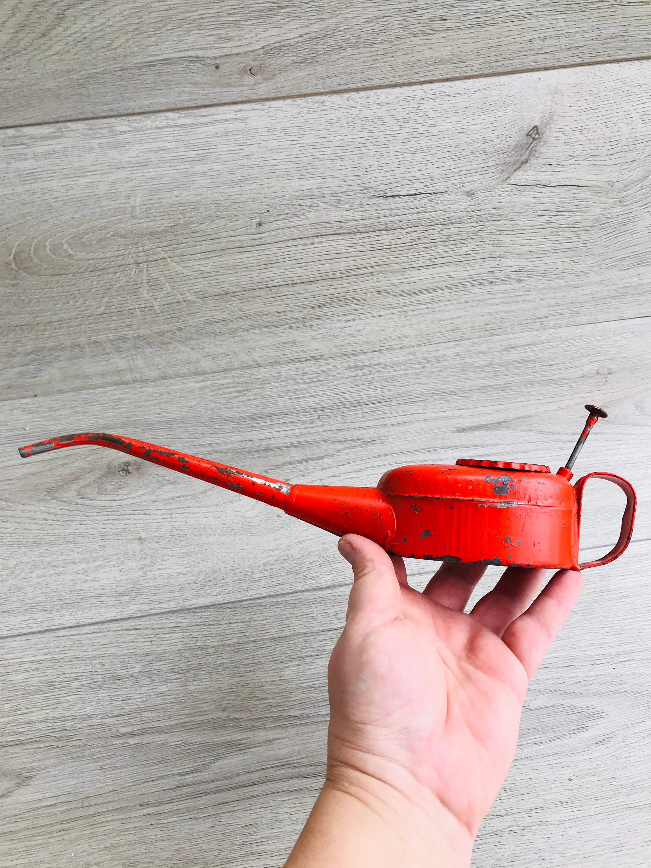 Old Rustic Oil Can Container Vintage Oiler Machine Oil | Etsy