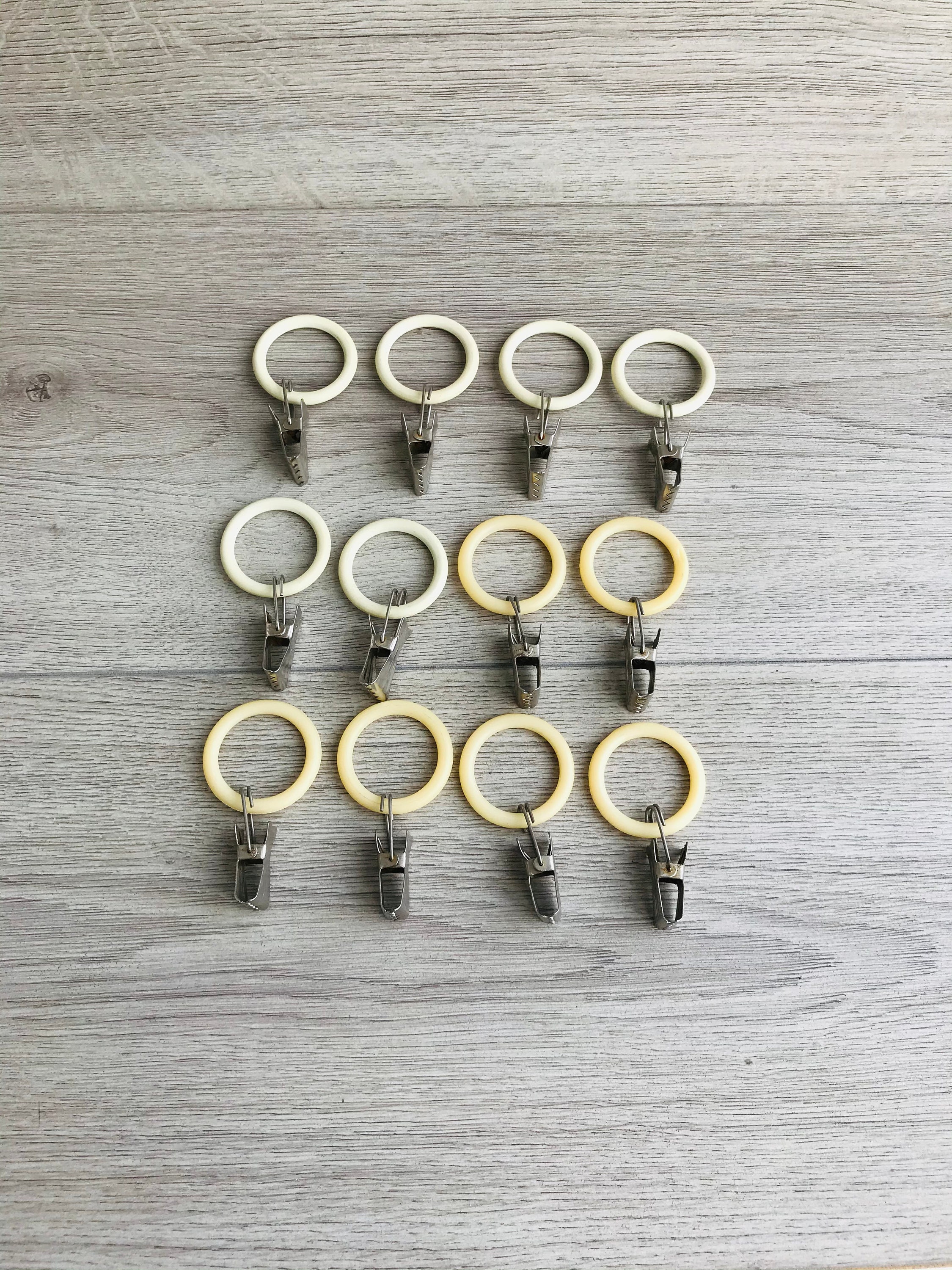 Vintage metal curtain clips rings set Display clips or curtain | Etsy