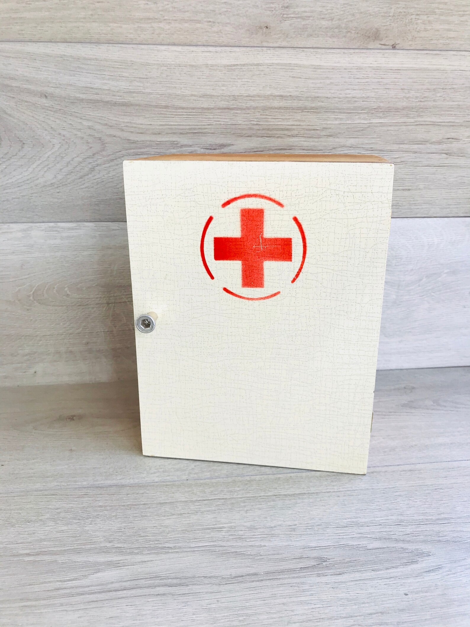 Vintage First Aid Kit Soviet USSR Red Cross Box First Aid Case Wooden ...
