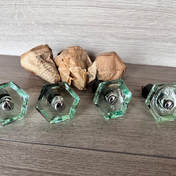 Green Glass Door Knobs - Etsy