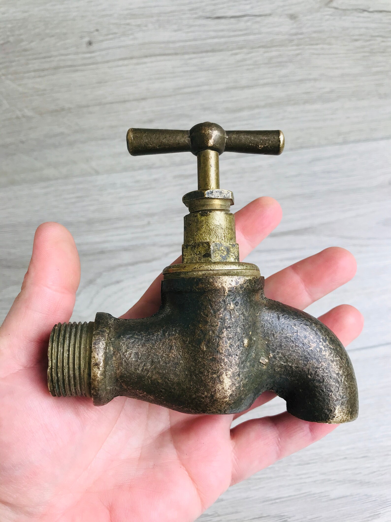 Vintage Brass Wine Barrel Faucet Tap Antique Spigot Key | Etsy