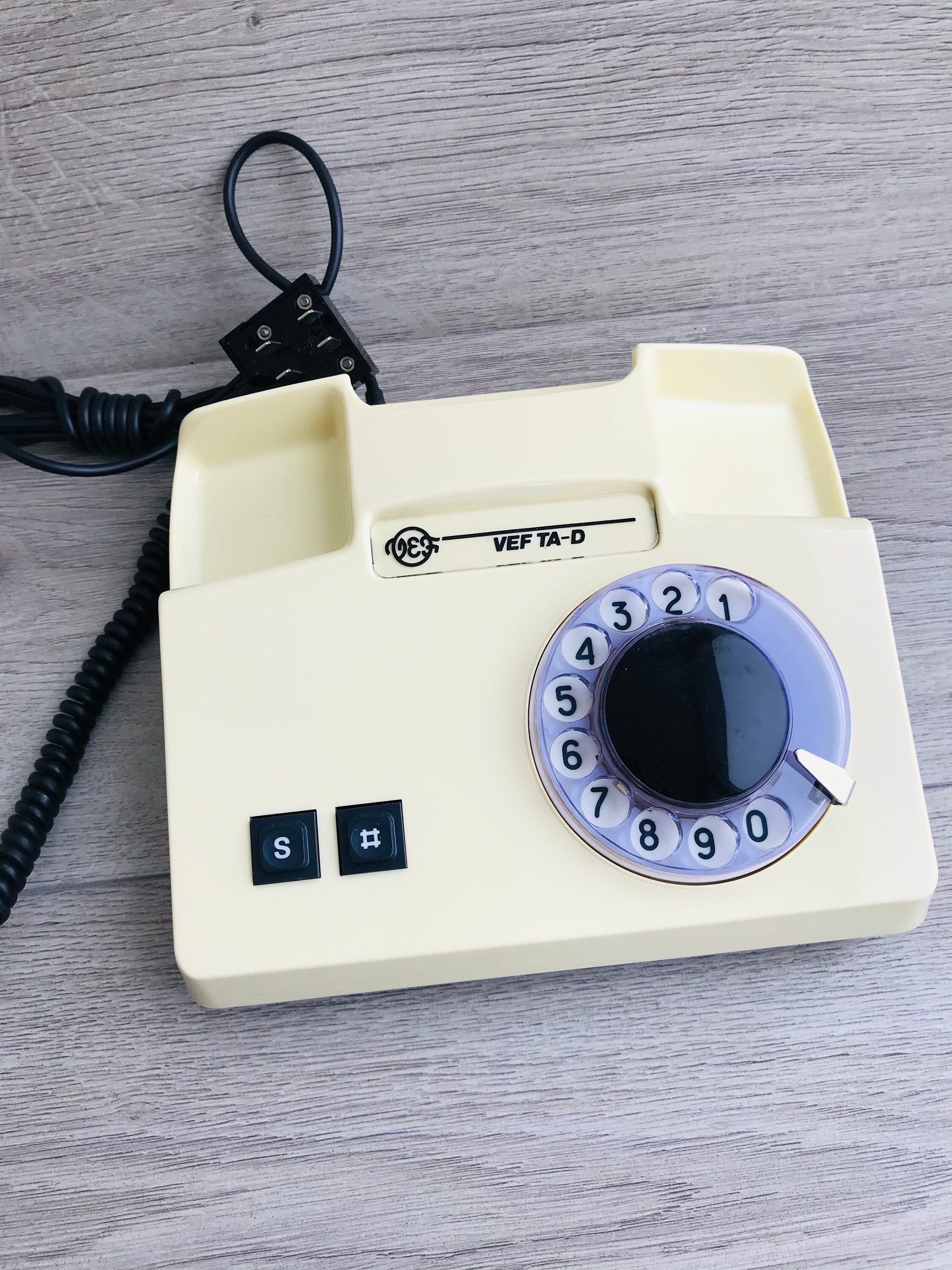 Vintage Beige Rotary Phone Plastic Ivory Soviet Telephone Desk | Etsy