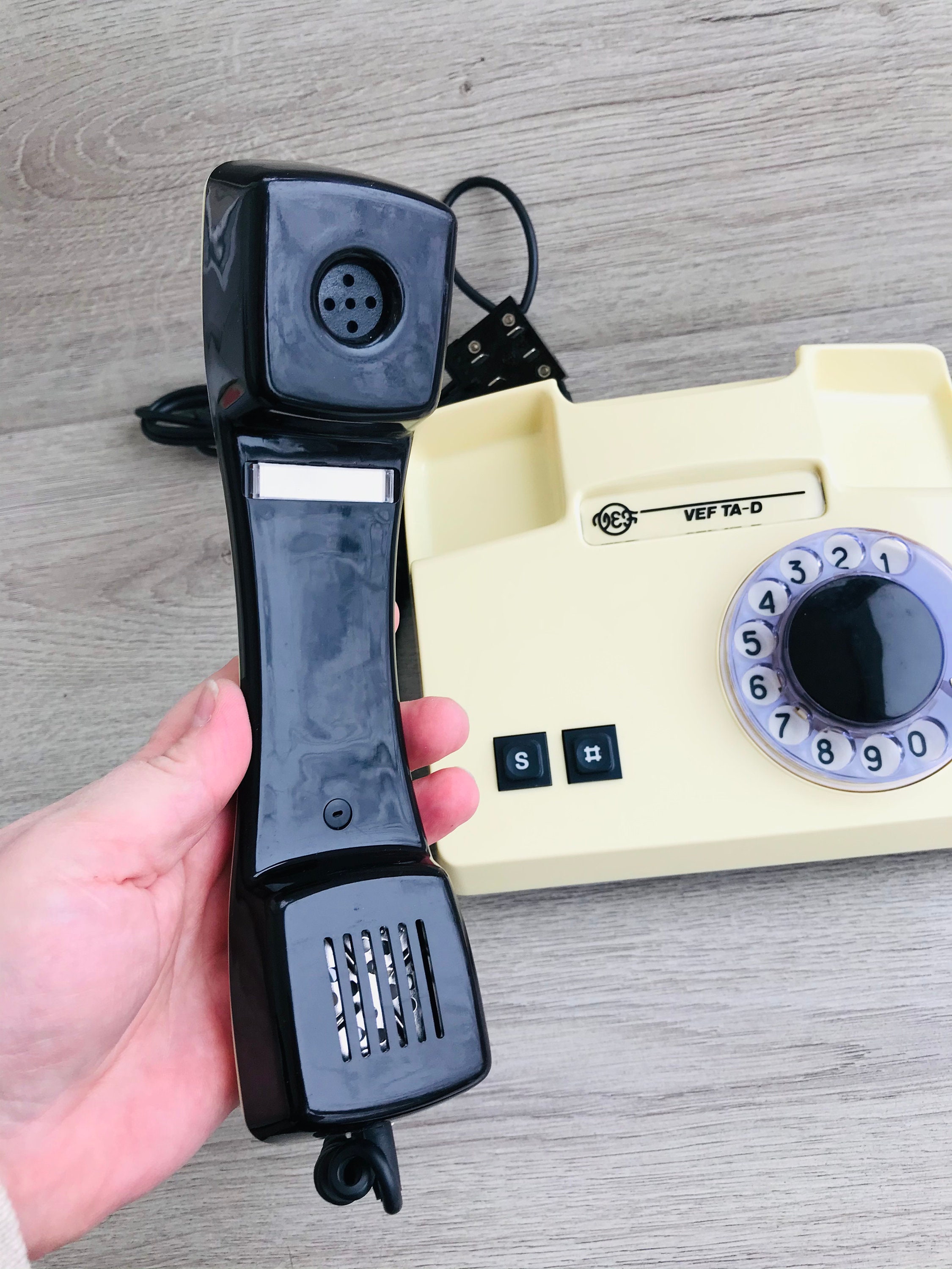 Vintage Beige Rotary Phone Plastic Ivory Soviet Telephone Desk | Etsy