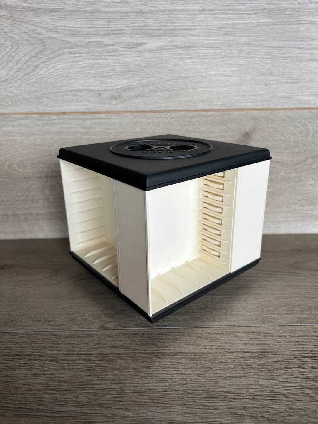 Vintage Cassette Rack Spinnable Music Tape Stand Holder Audio Cassette ...