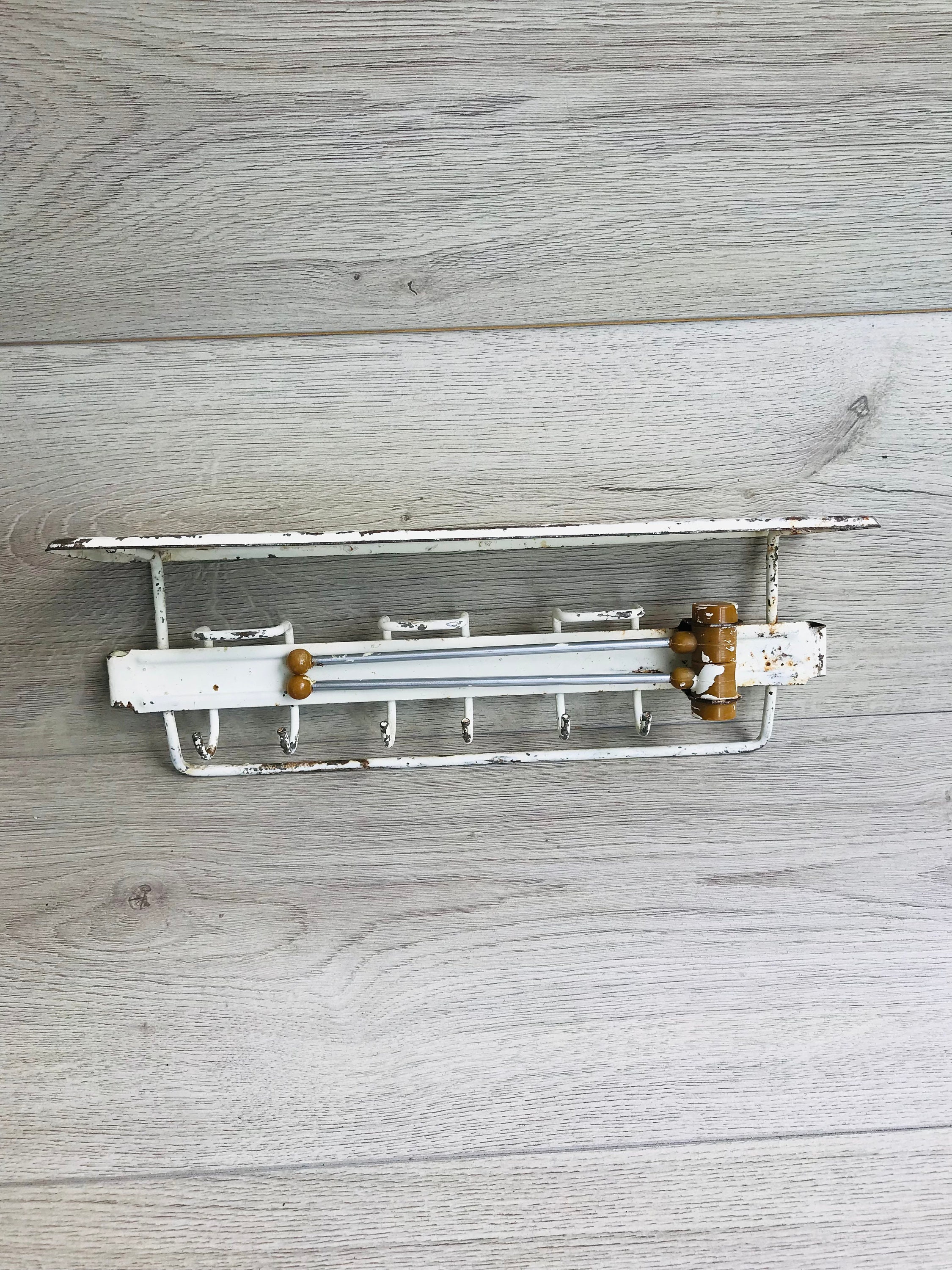 Vintage Metal Shelf Soviet Modern Coat Rack From 1970s - Etsy