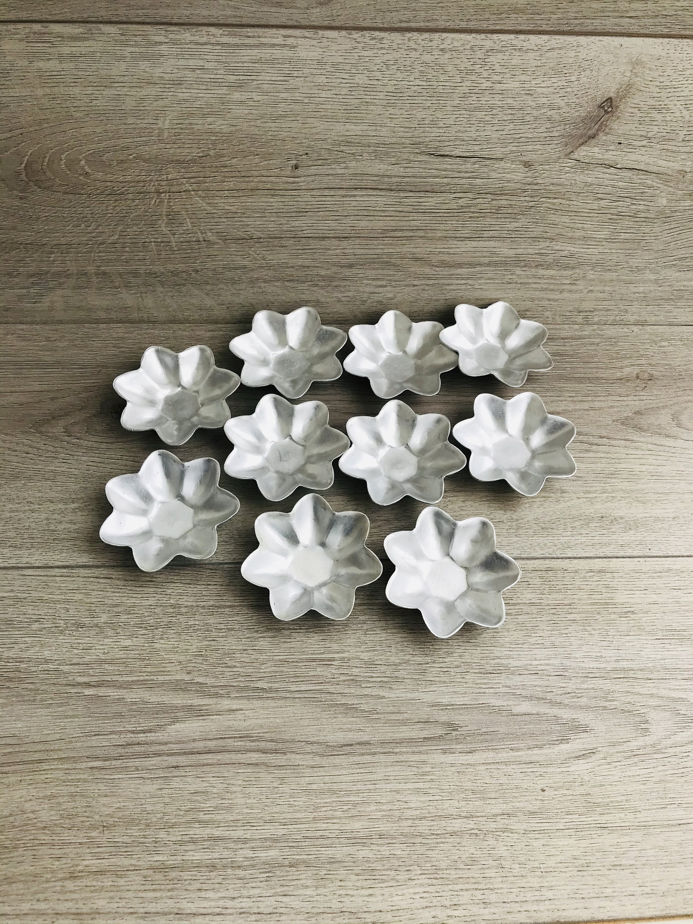 Vintage aluminum metal cookie mold flower Flower form Half | Etsy