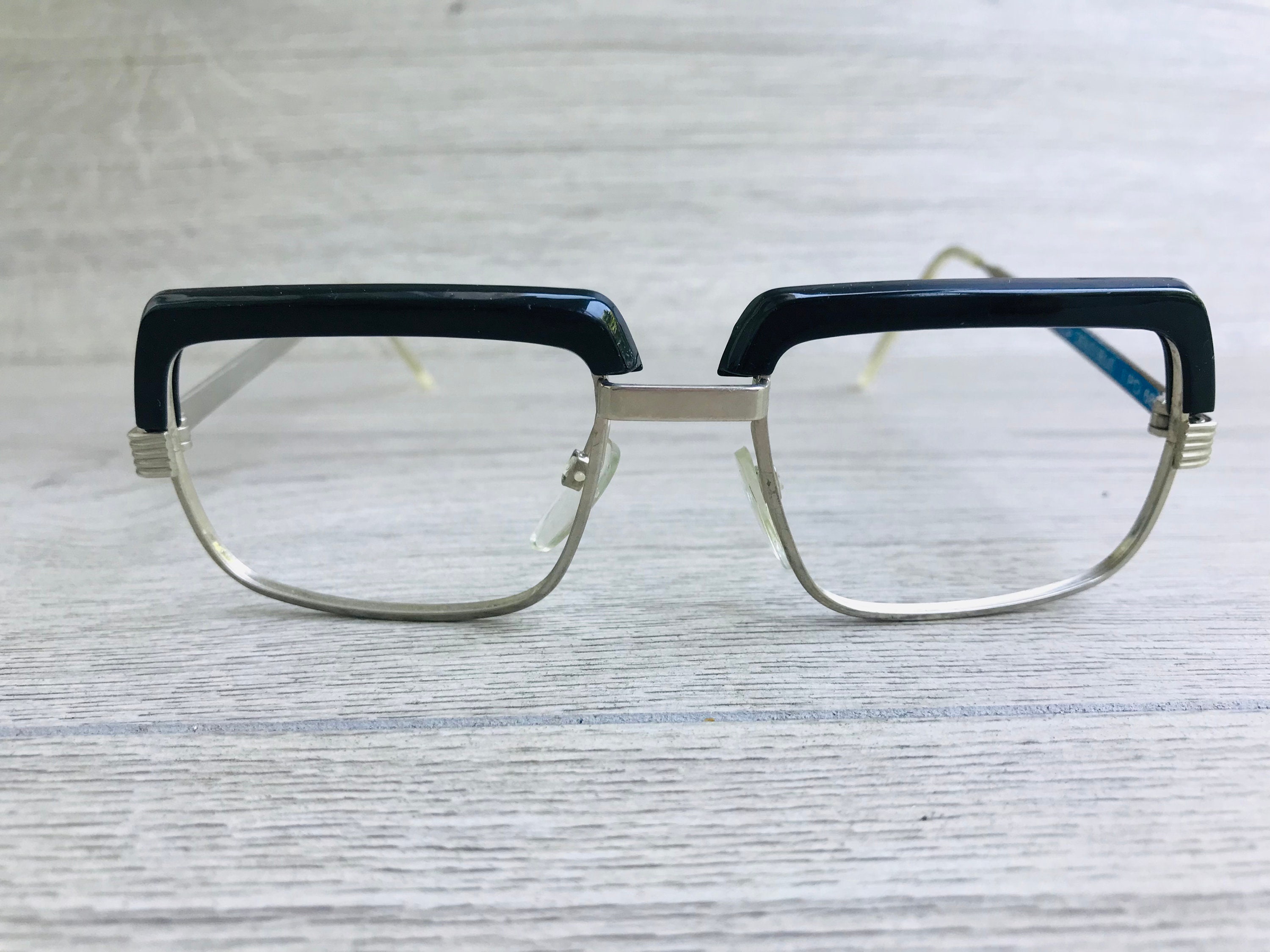 Vintage metal plástico plateado marco de gafas de colores Marco de ...