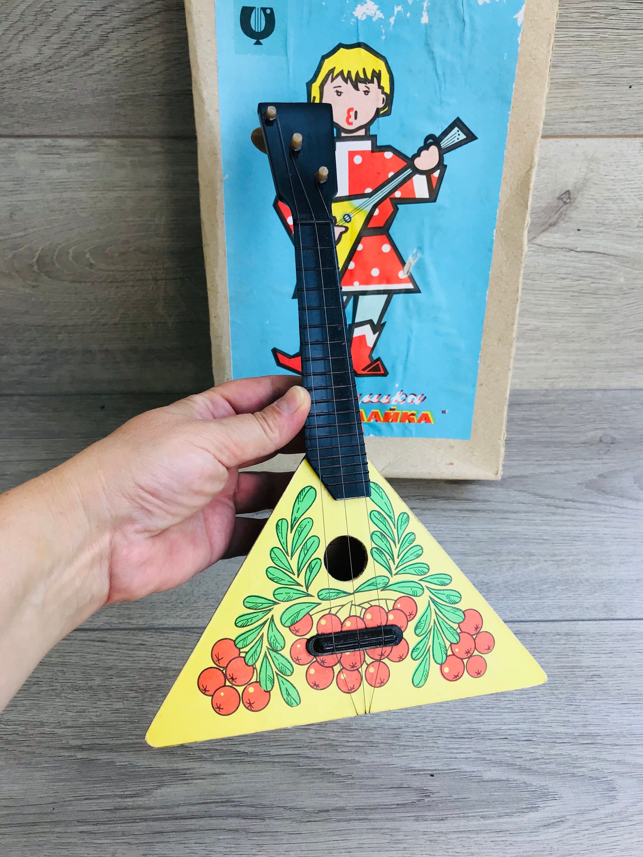 Vintage Children's Toy Balalaika Wooden Toy Stringed Instrument Child's ...